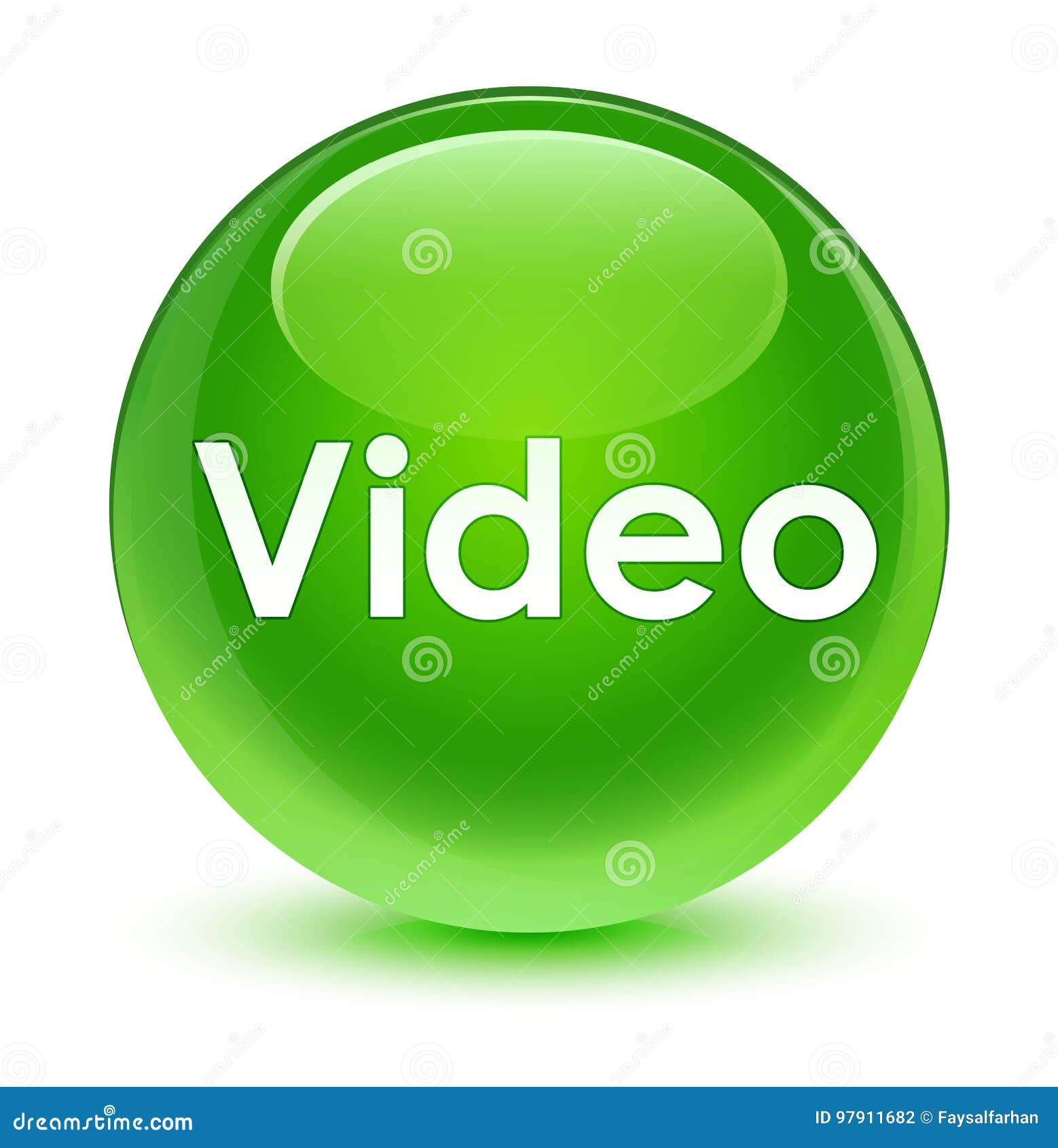Video Glassy Green Round Button Stock Illustration - Illustration of ...