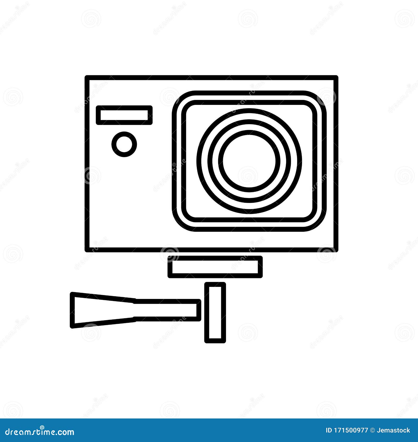 Video Go Camera Device Isolated Icon Stock Vector - Illustration of ...