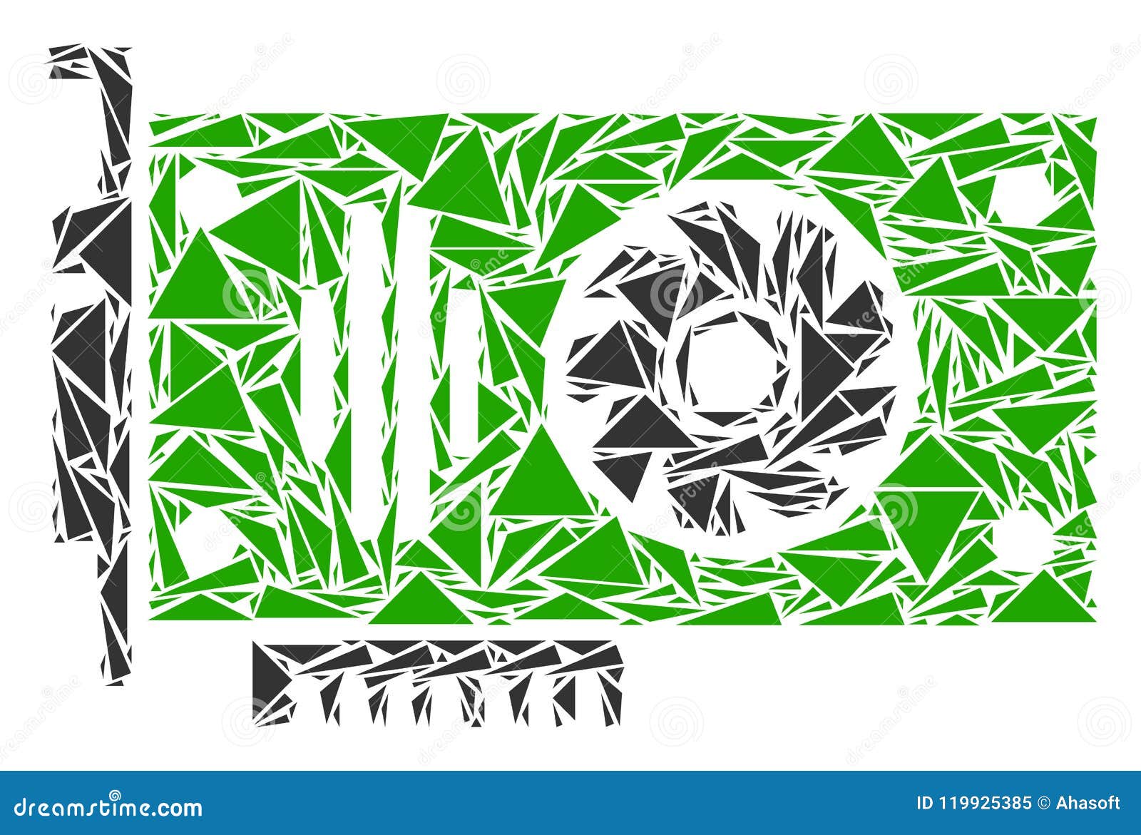 Video GPU Card Mosaic of Triangles Stock Vector - Illustration of ...