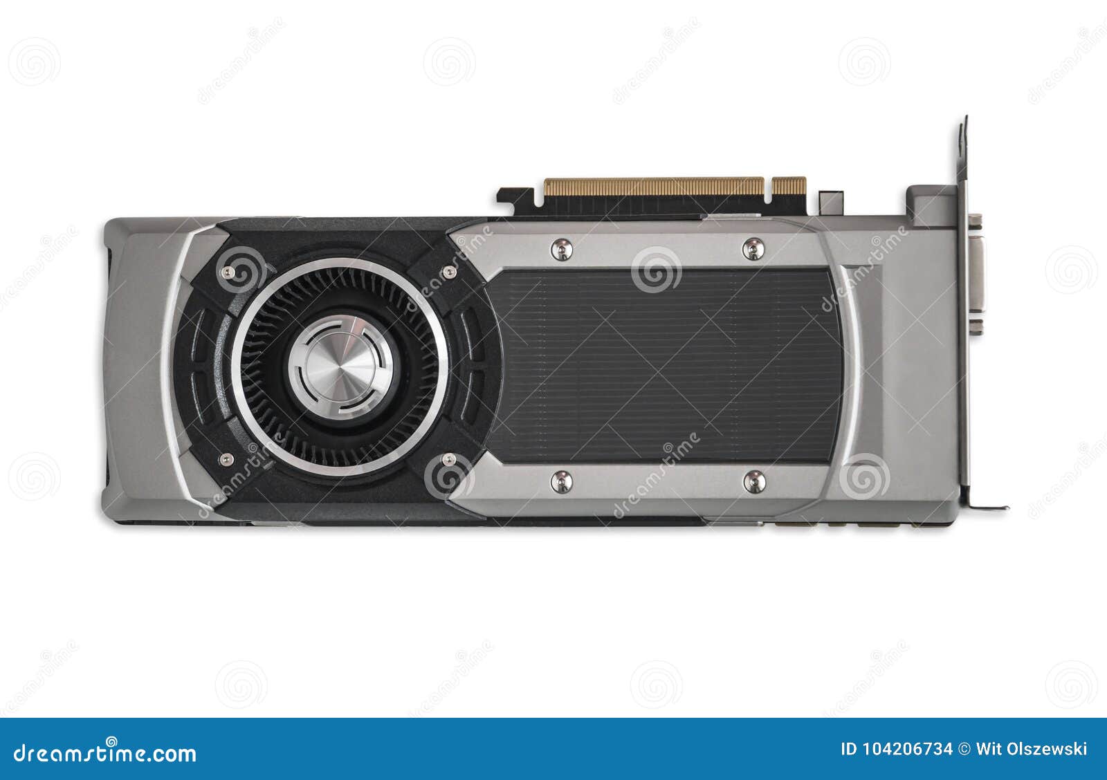 Two Video Graphics Cards With Powerful GPU Isolated On White Stock ...