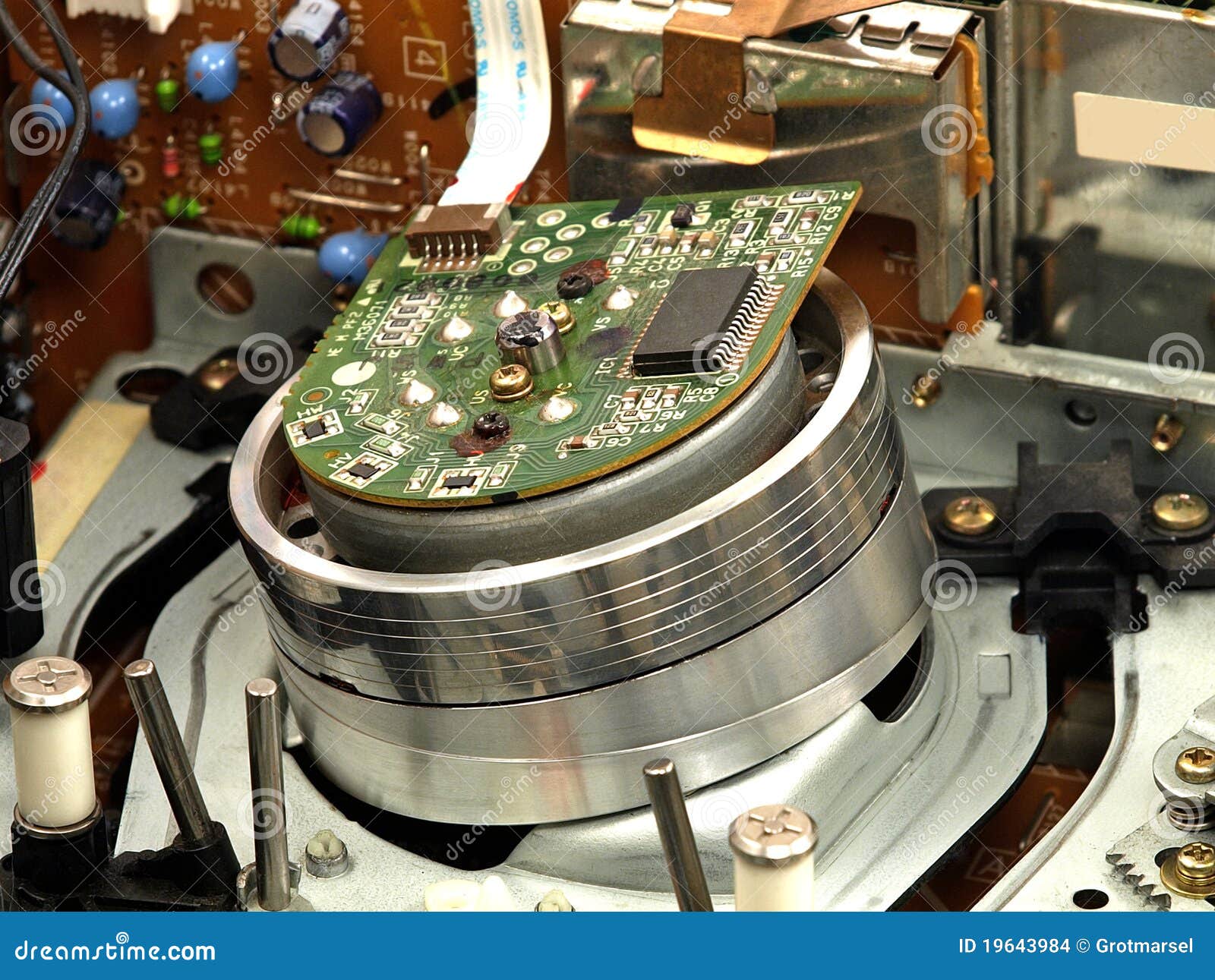 Video head drum. stock photo. Image of device, metal - 19643984