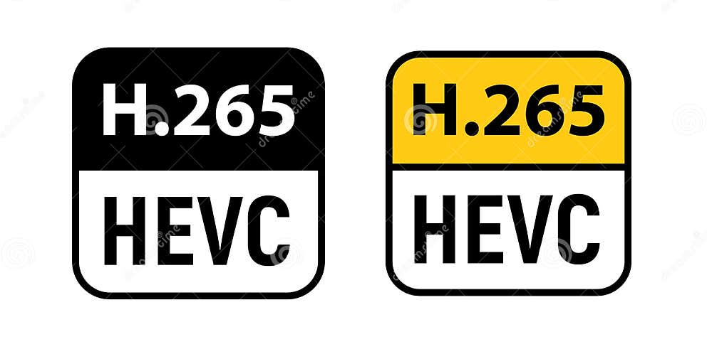 Video HEVC Codec Vector Icon. H 256 Format Video Media Icon Stock ...