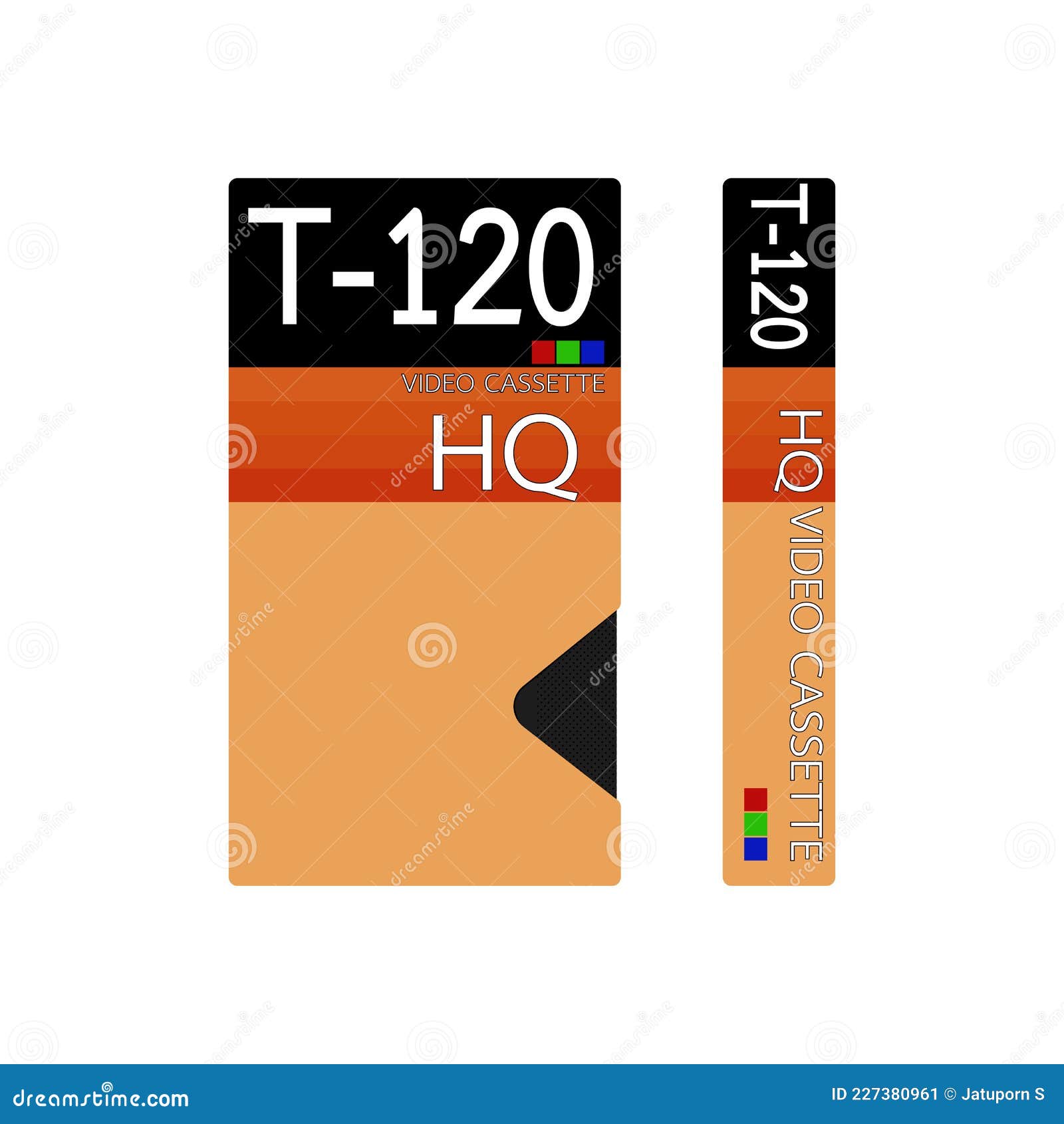 Video Home System. VHS Cover Box Stock Illustration - Illustration of ...