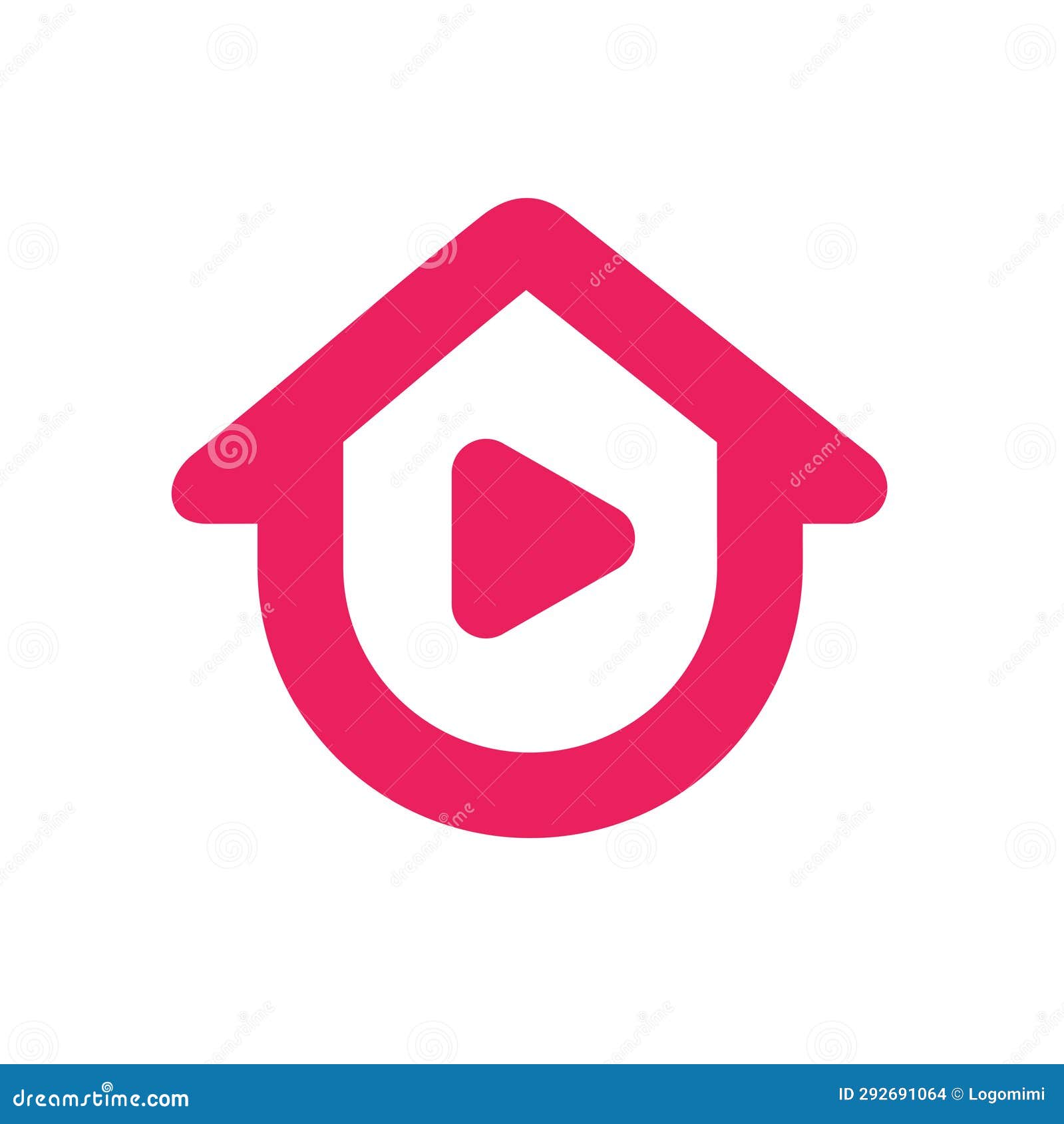 Video House Logo Design Template, Home and Play Button Logo Icon Vector ...