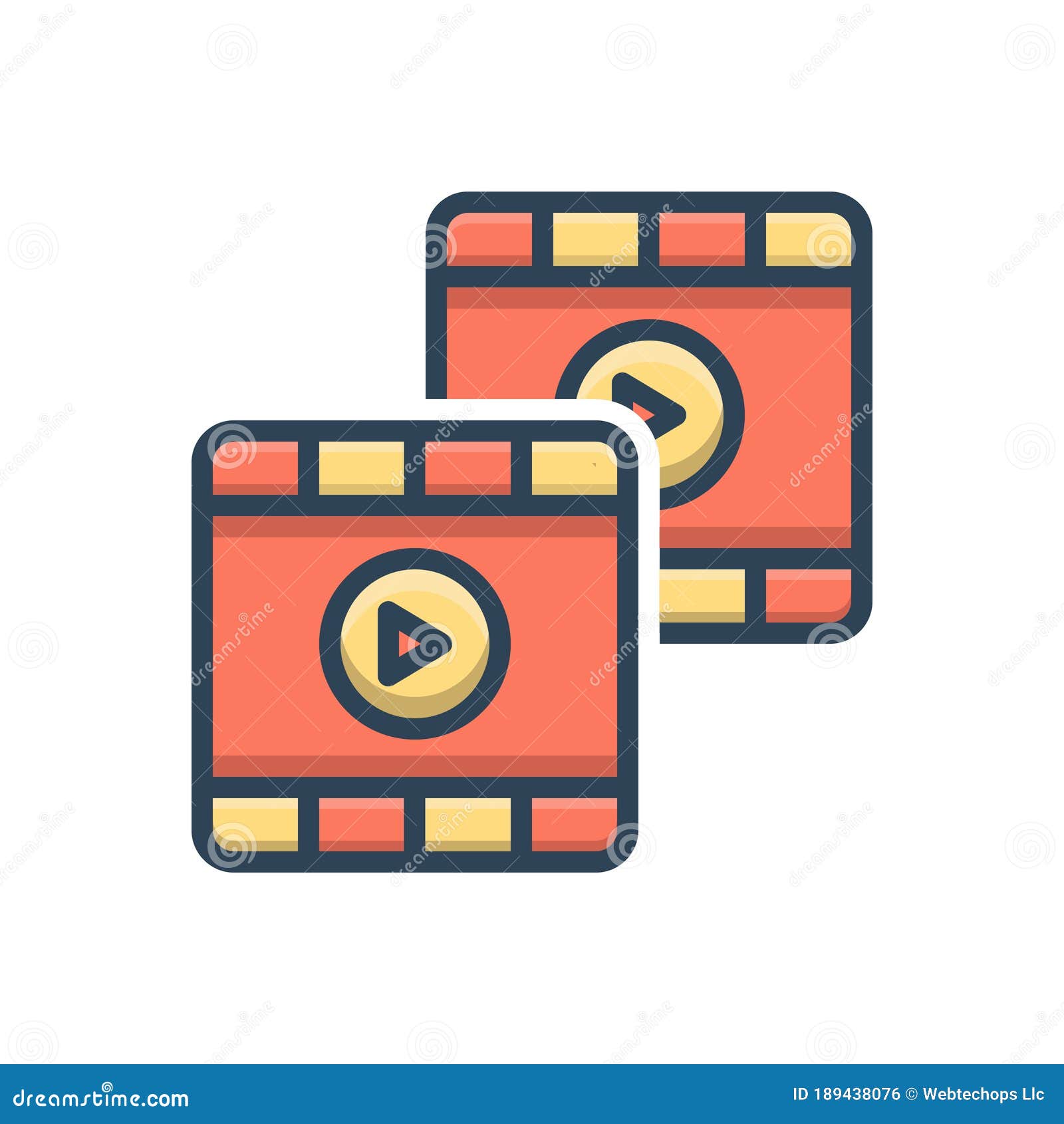 Color Illustration Icon for Video, Footage and Film Stock Vector ...