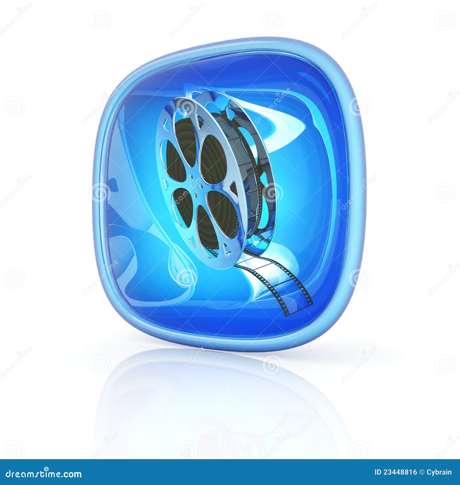 Video icon 3d stock illustration. Illustration of icon - 23448816