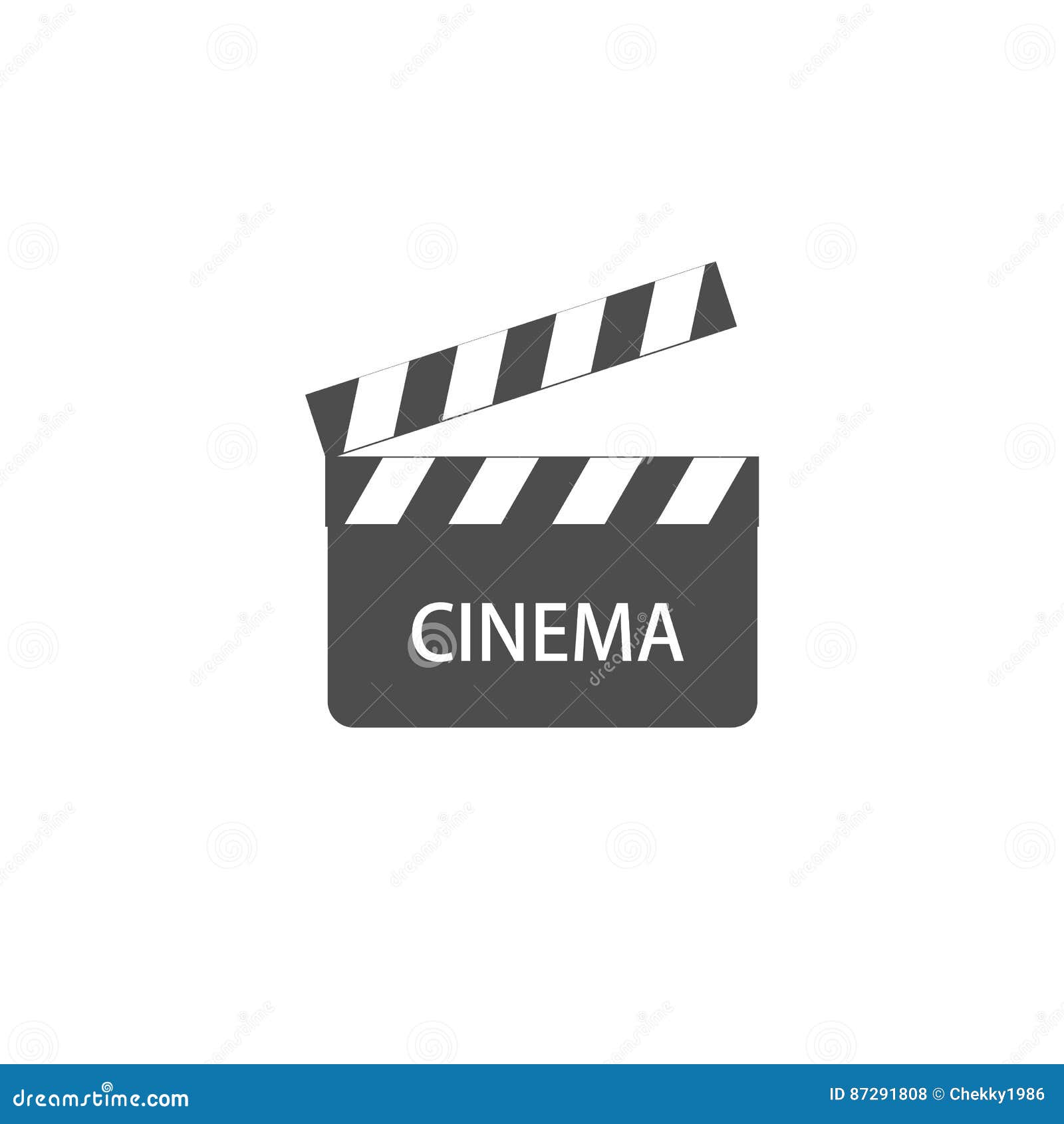 Video icon cinema sign stock vector. Illustration of clapper - 87291808