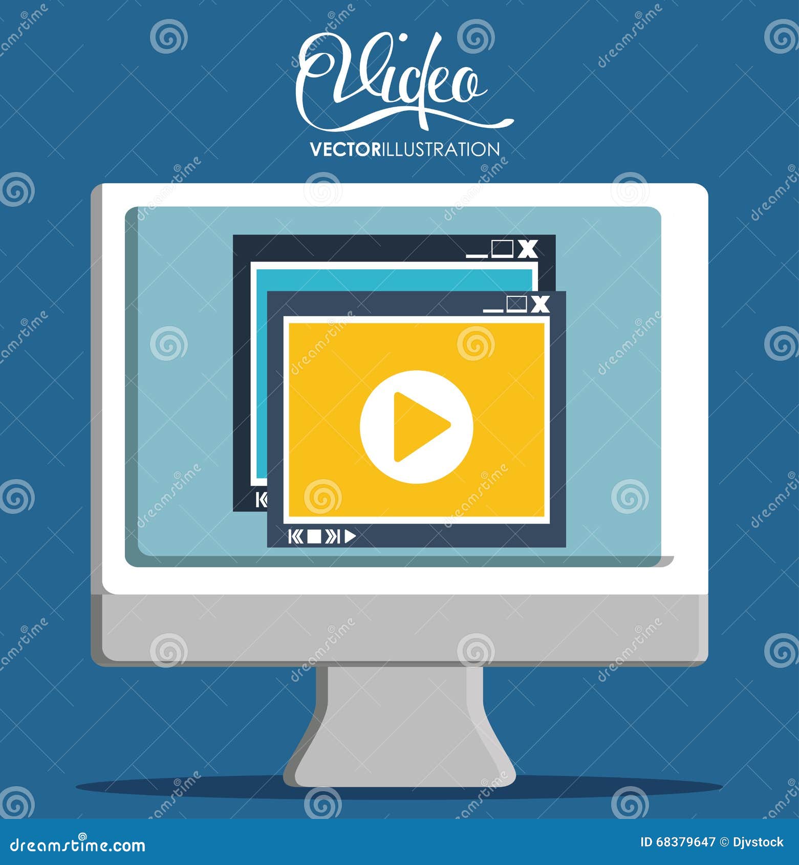 Video icon design stock vector. Illustration of interface - 68379647