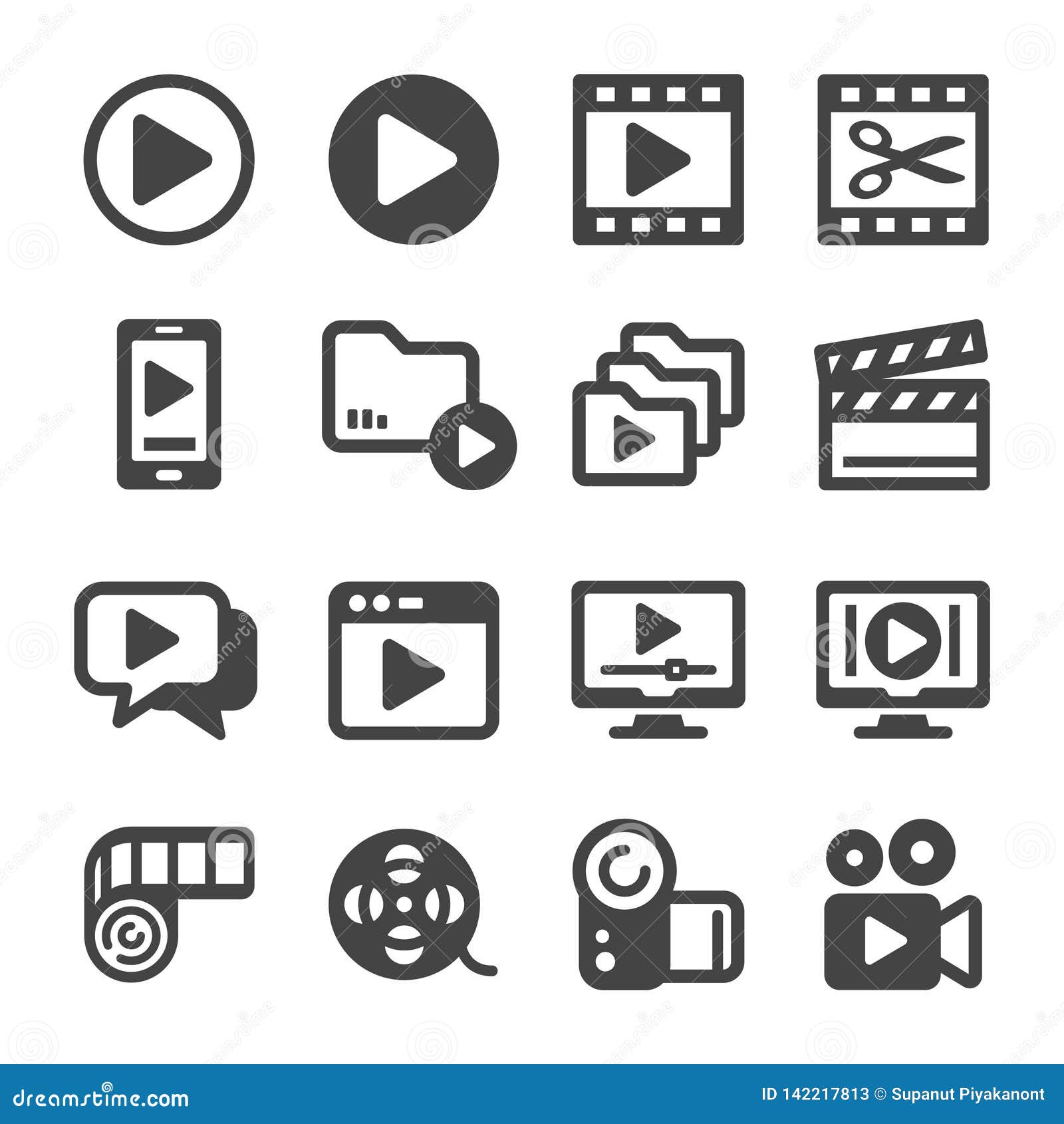 Video Icon Cinema. Clapperboard Cinema. Style Is Flat Symbol, Black ...