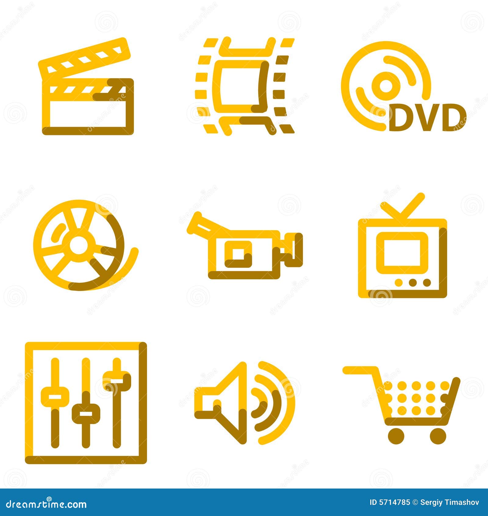 Video icons stock illustration. Illustration of button - 5714785