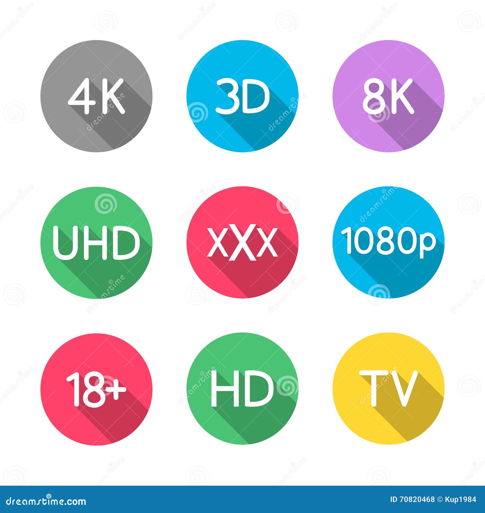 Video Icons, Vector Illustration. Stock Vector - Illustration of modern ...