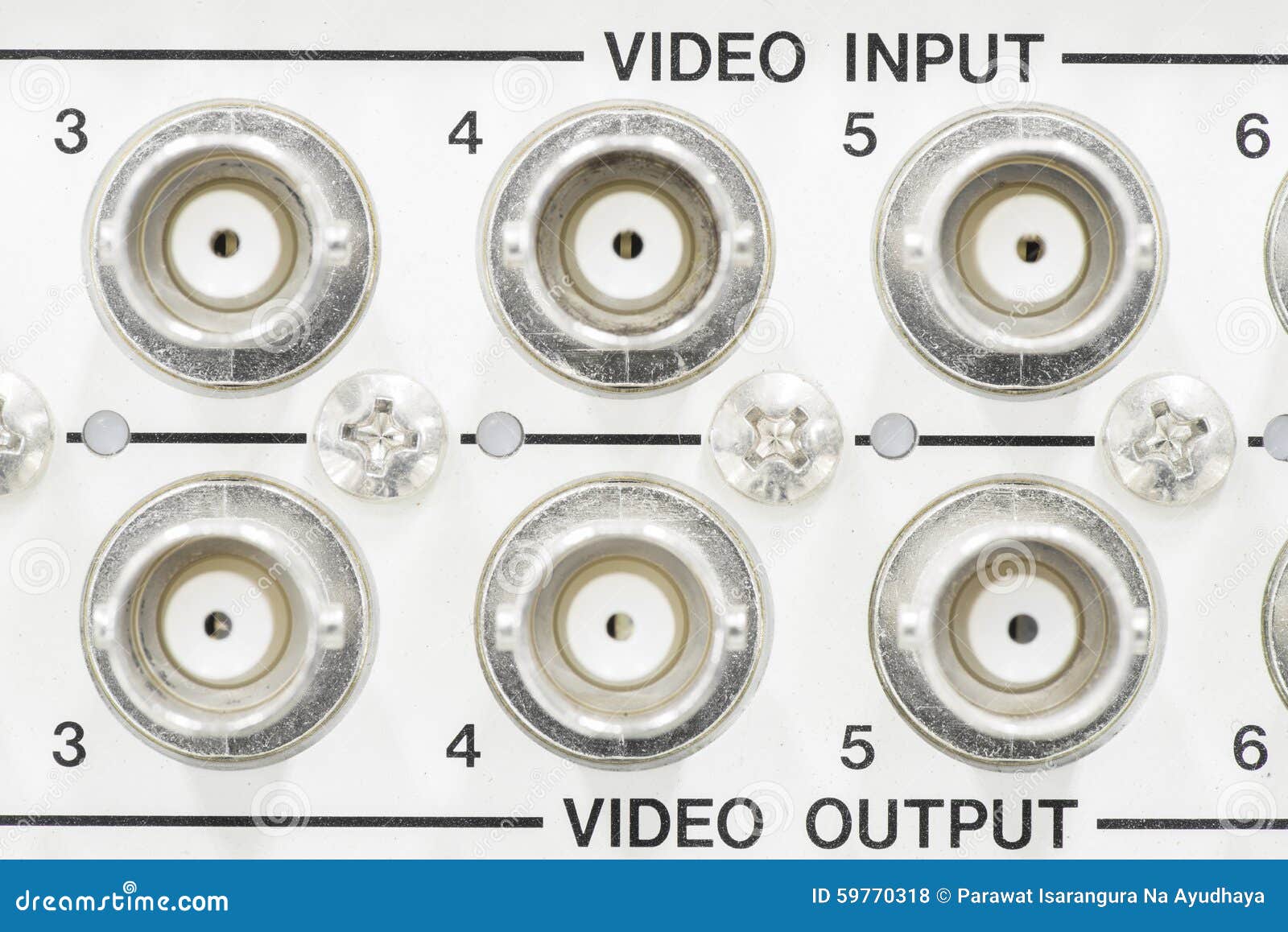 Video Input and Output Plug Connector. Stock Photo - Image of player ...