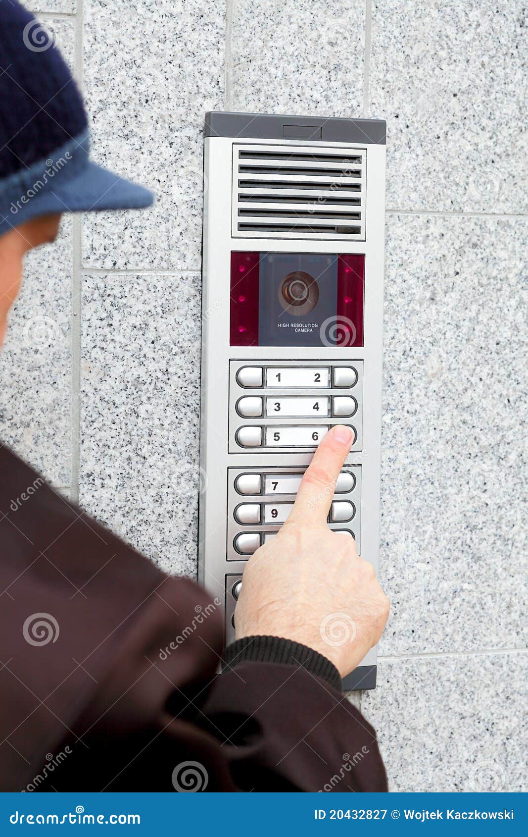 Video intercom stock image. Image of door, authorized - 20432827