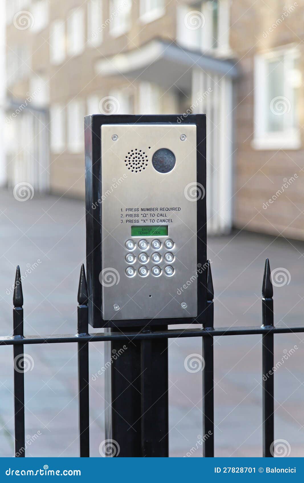 Video intercom stock image. Image of code, security, intercom - 27828701
