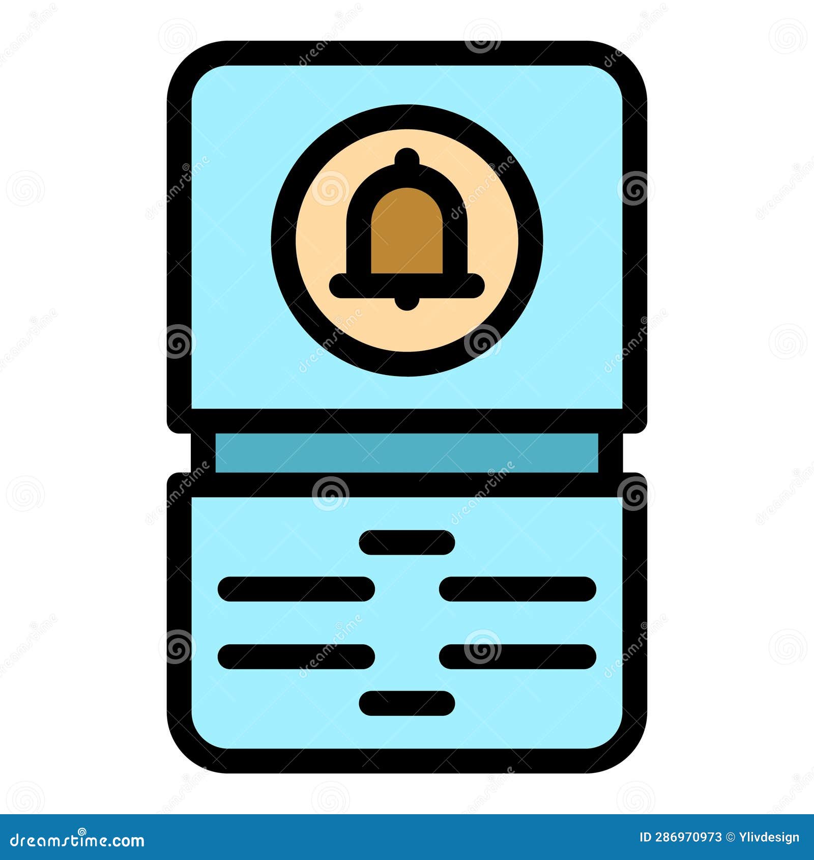 Video Intercom Bell Icon Vector Flat Stock Illustration - Illustration ...