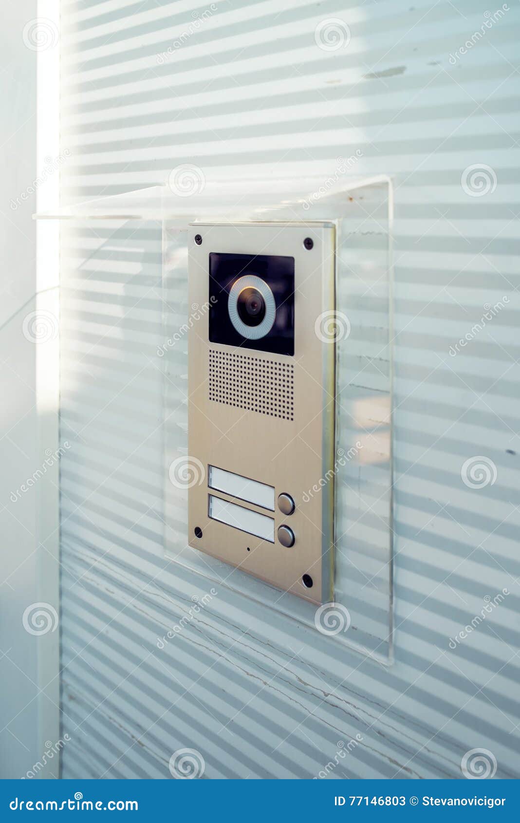 Intercom Device With Numbers On Old Breaking Plaster Wall Royalty-Free ...