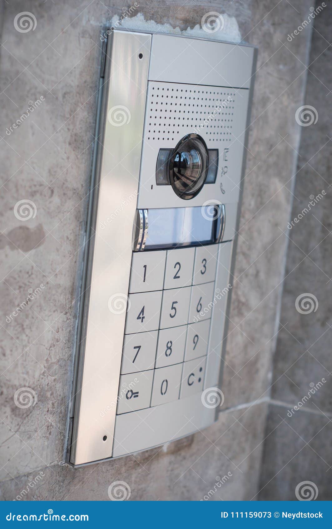 Video Intercom in the Entry of a Building Stock Image - Image of camera ...