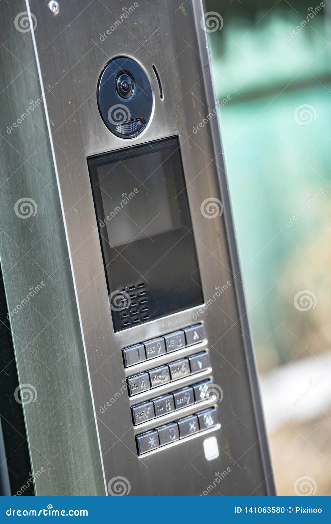 Video Intercom in the Entry of Building Stock Photo - Image of lock ...