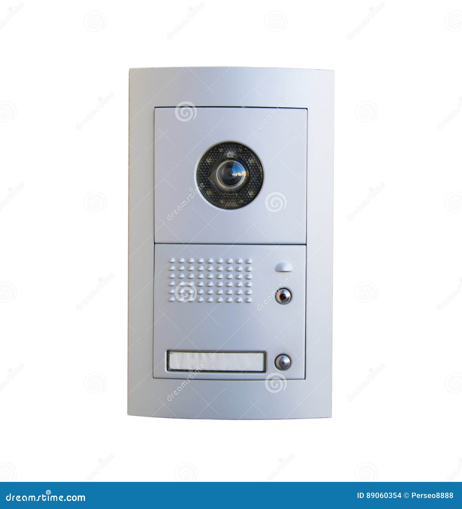 Video Intercom Equipment on White Background. Stock Photo - Image of ...