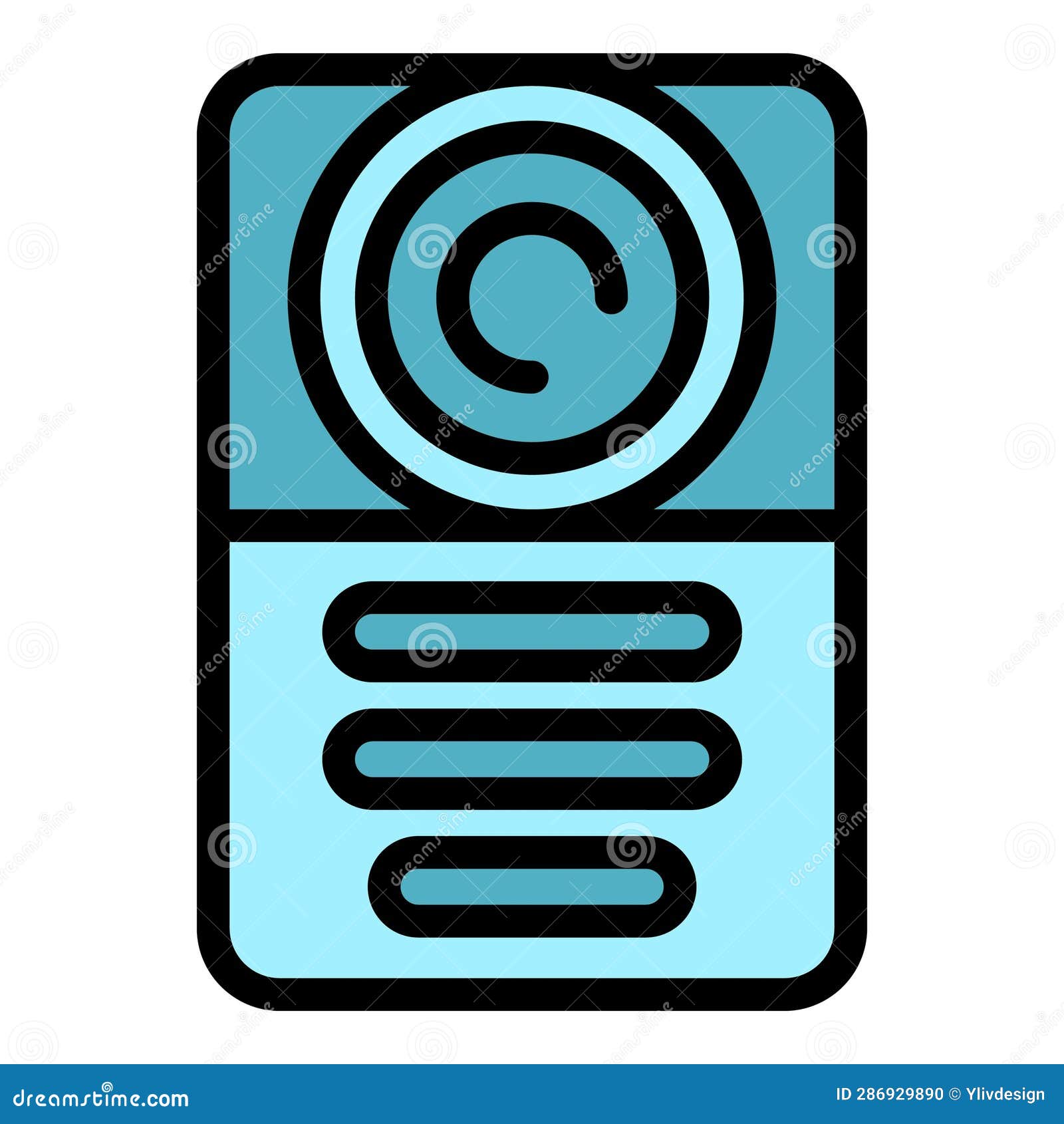 Video Intercom Icon Vector Flat Stock Vector - Illustration of video ...
