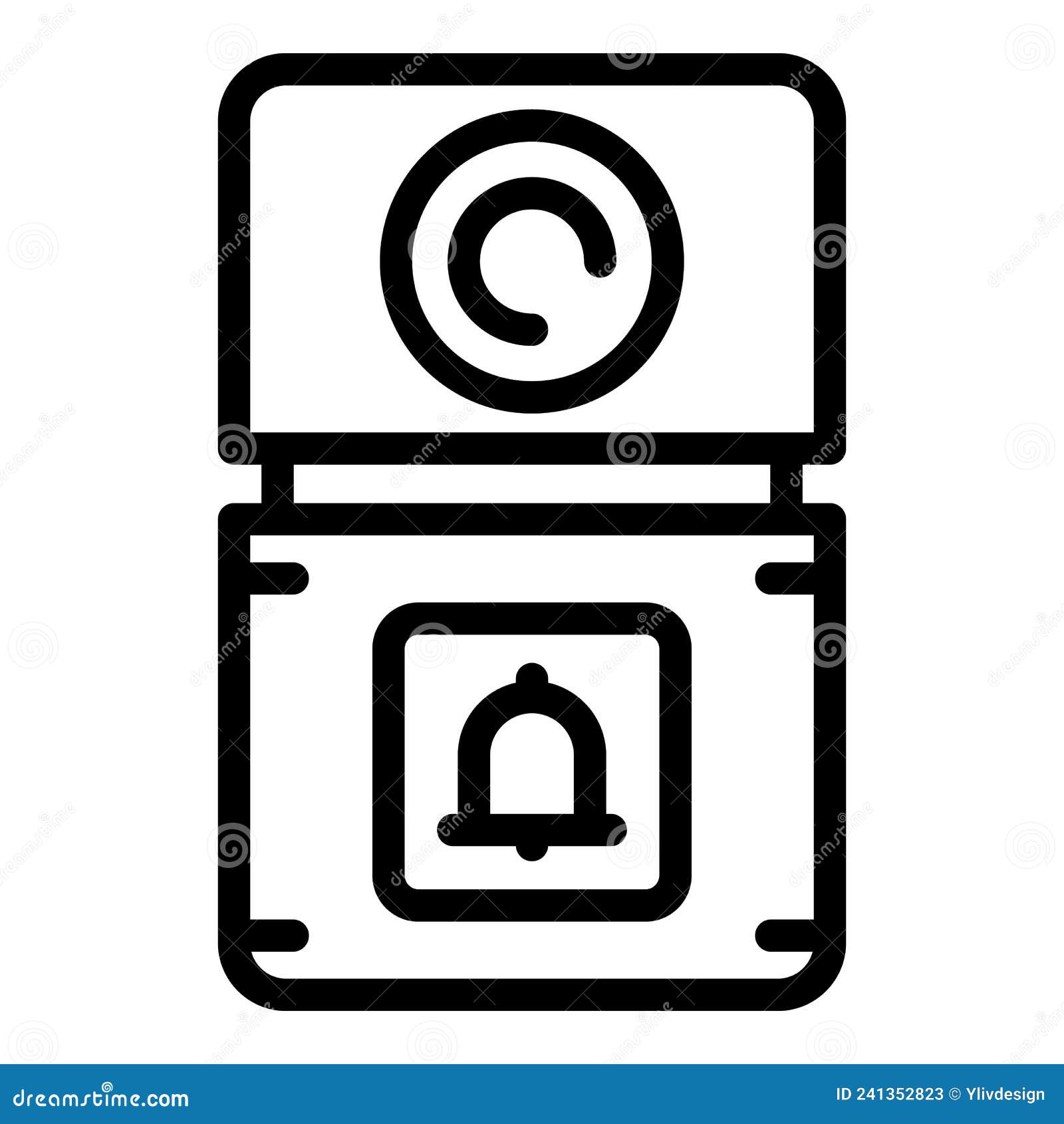 Video Intercom System Icon Outline Vector. Door Bell Stock Illustration ...