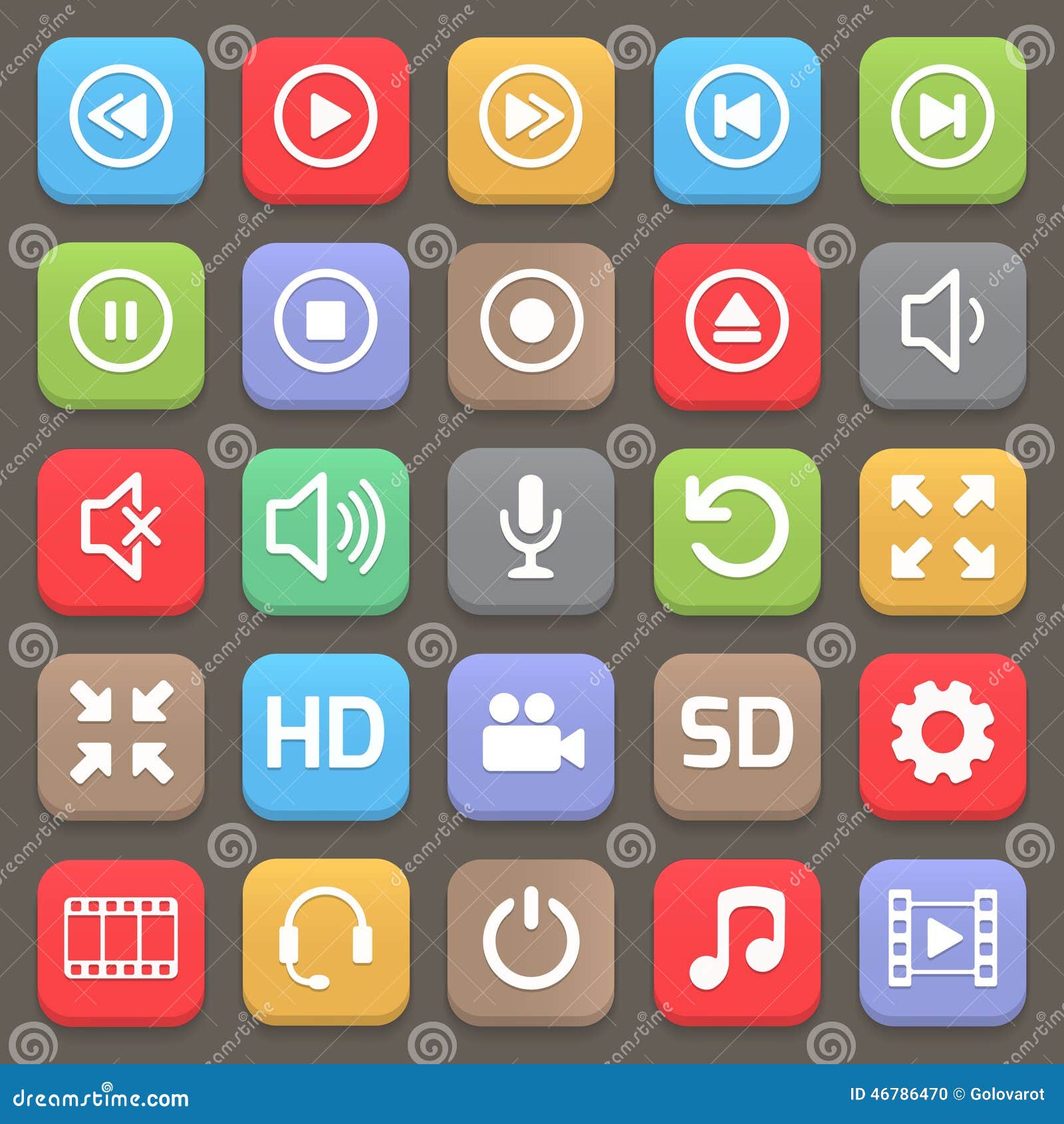 Video Interface Icon for Web or Mobile. Vector Stock Vector ...