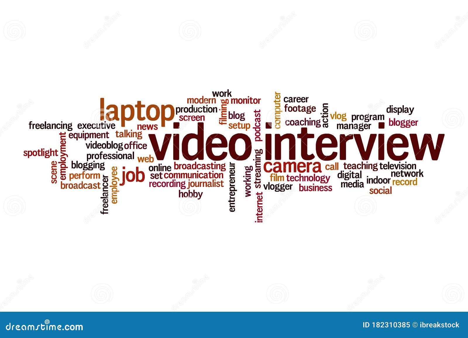 Video Interview Word Cloud Concept Stock Illustration - Illustration of ...