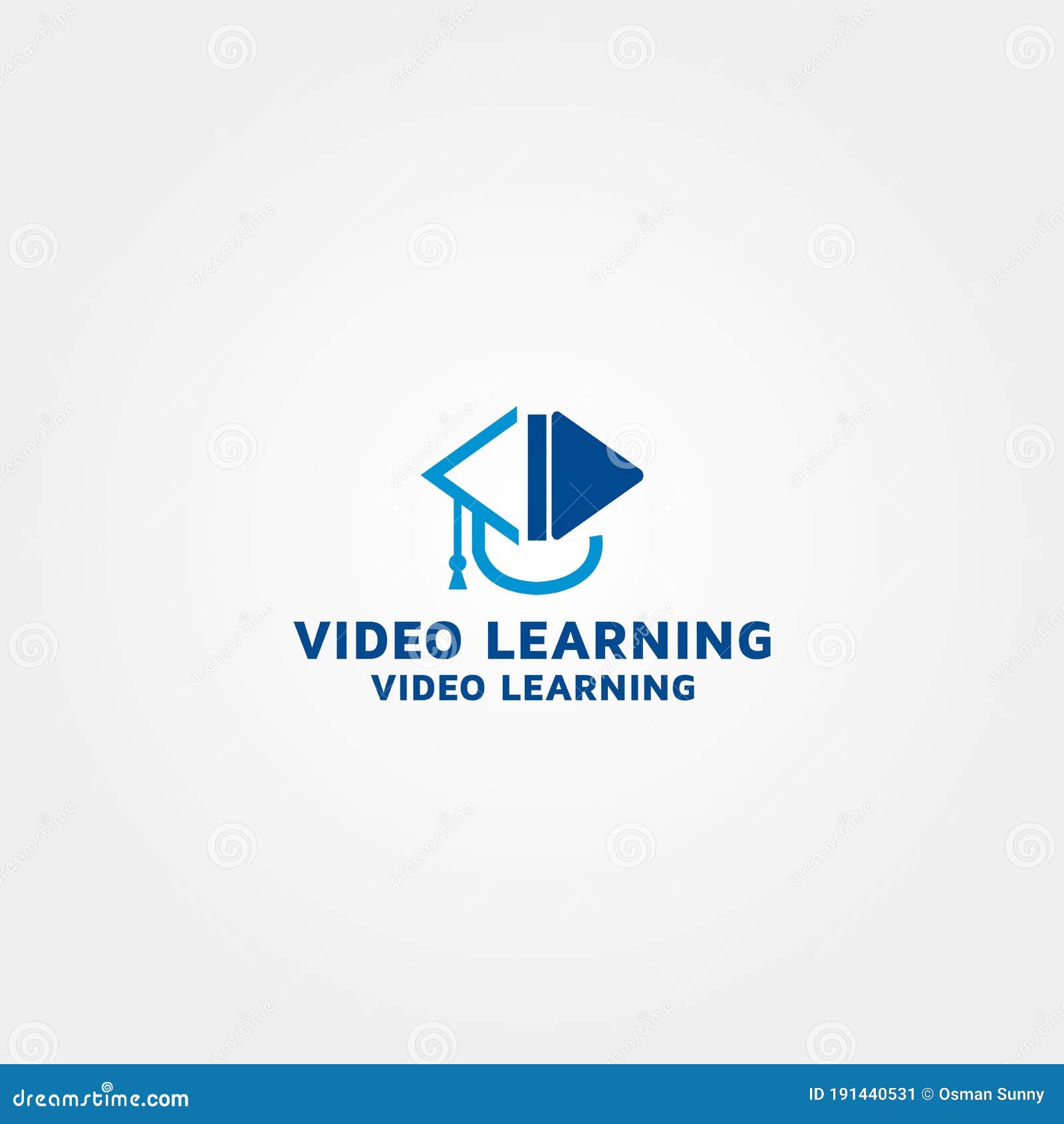 Video Learning Vector Logo Design Stock Vector - Illustration of ...