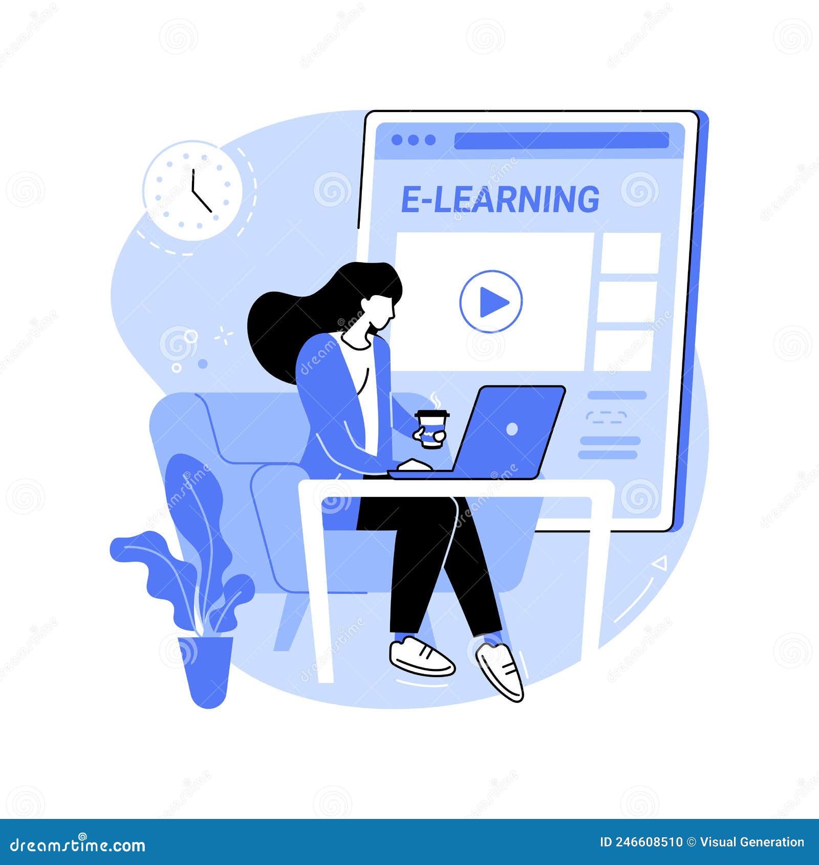 Video Lecture Isolated Cartoon Vector Illustrations. | CartoonDealer ...