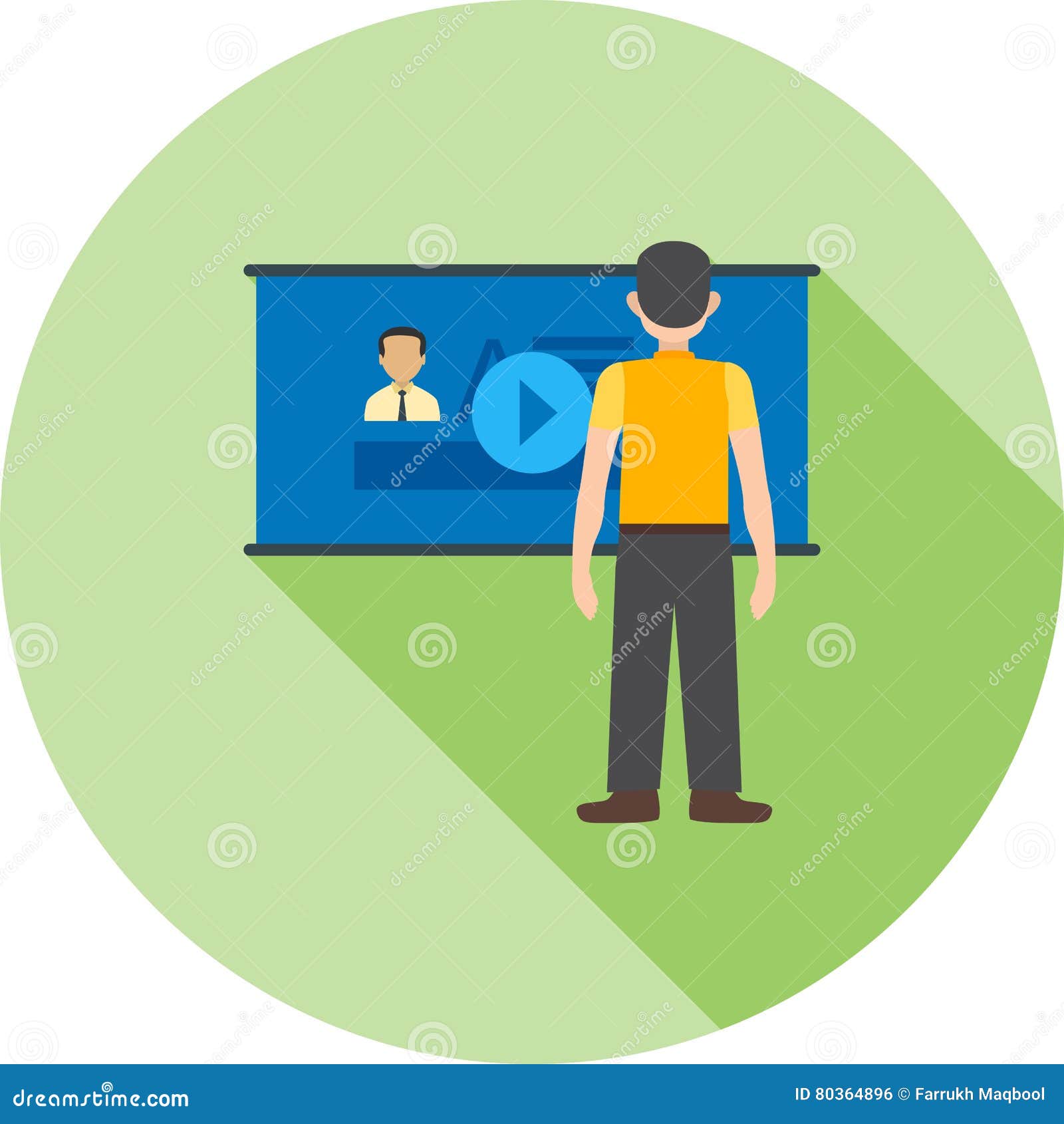 Video Lecture stock vector. Illustration of video, lecture - 80364896