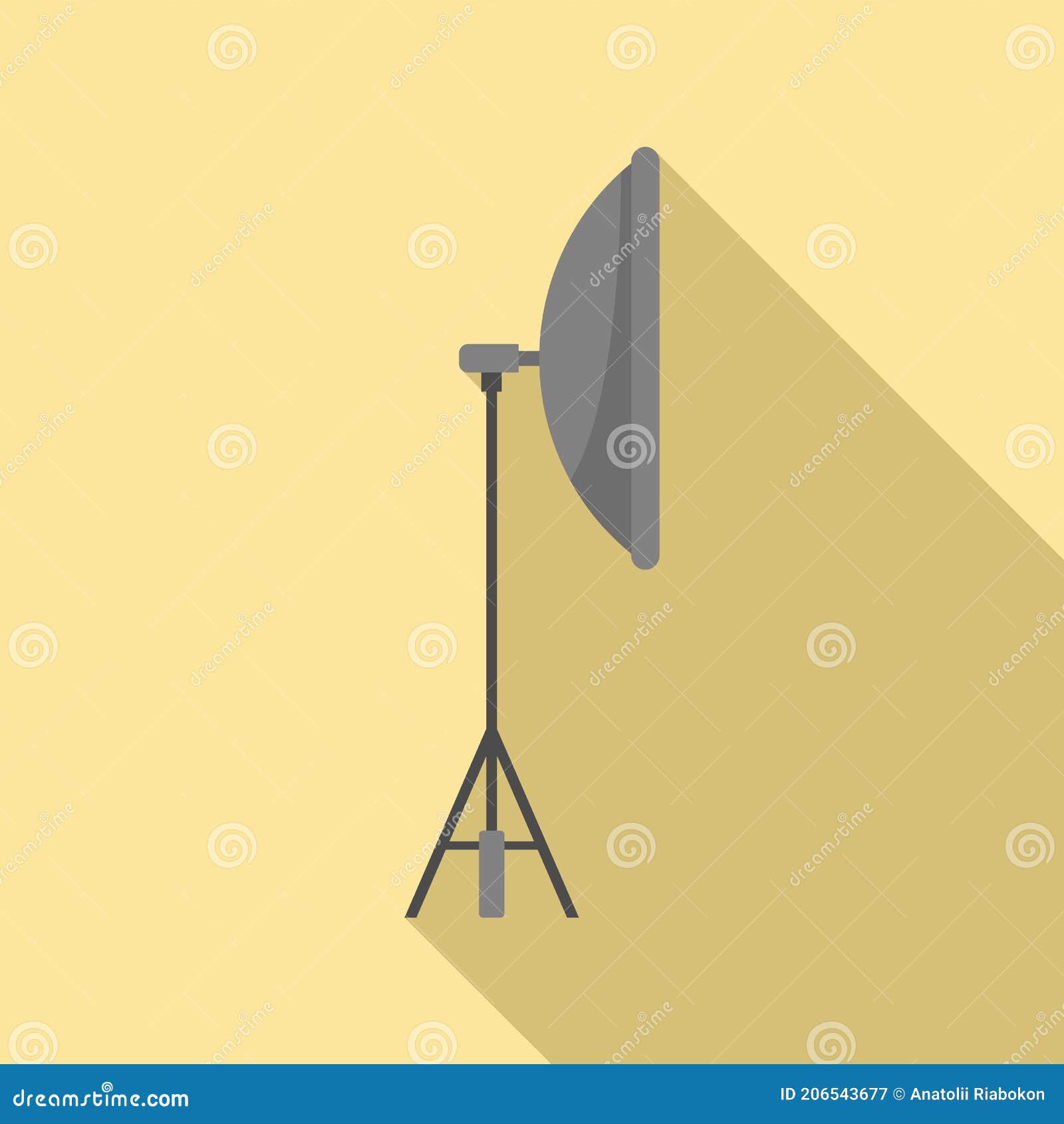 Video Light Stand Icon, Flat Style Stock Illustration - Illustration of ...
