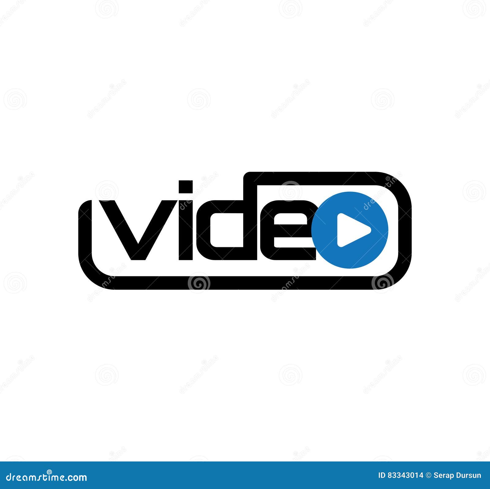 Video Logo Design stock vector. Illustration of display - 83343014