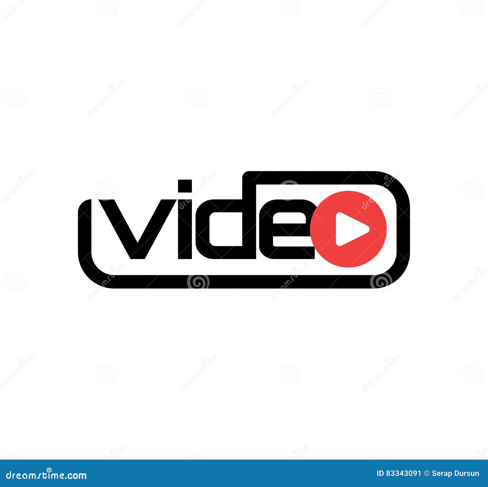 Video Logo Design stock vector. Illustration of footage - 83343091