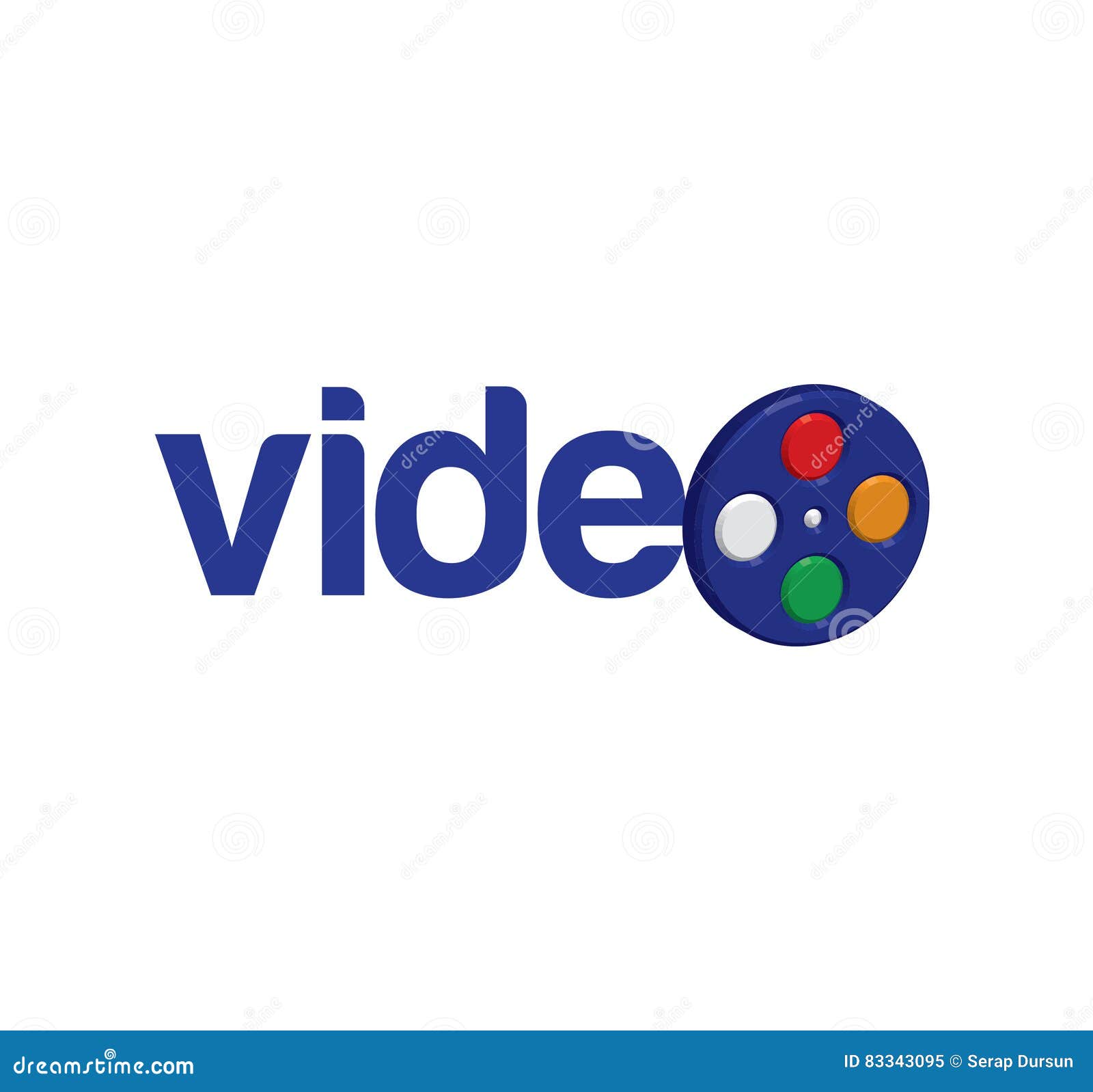 Video Logo Design stock vector. Illustration of equipment - 83343095