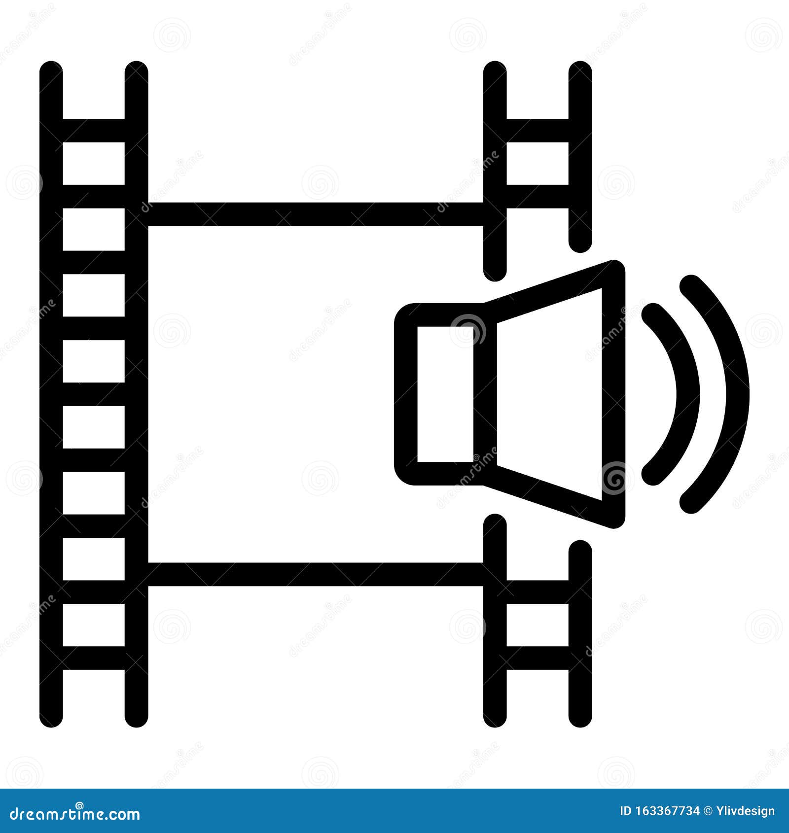 Customizable Sound Deflection White Thin Linear Icon Vector ... Customizable Sound Deflection White Thin Linear Icon Vector ...