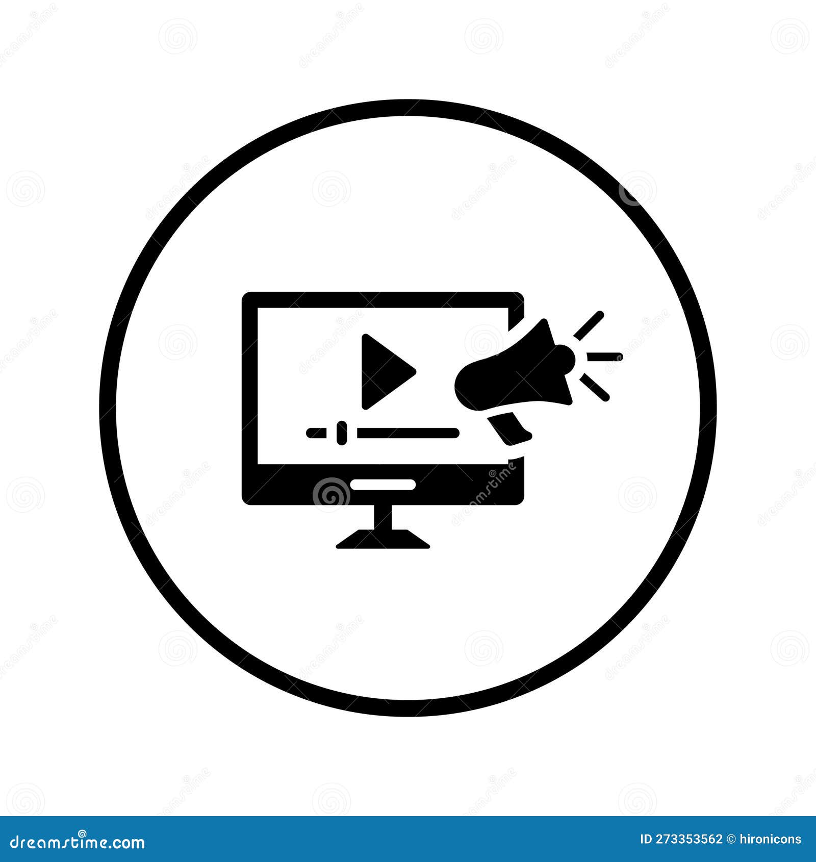 Video Marketing icon stock vector. Illustration of technology - 273353562
