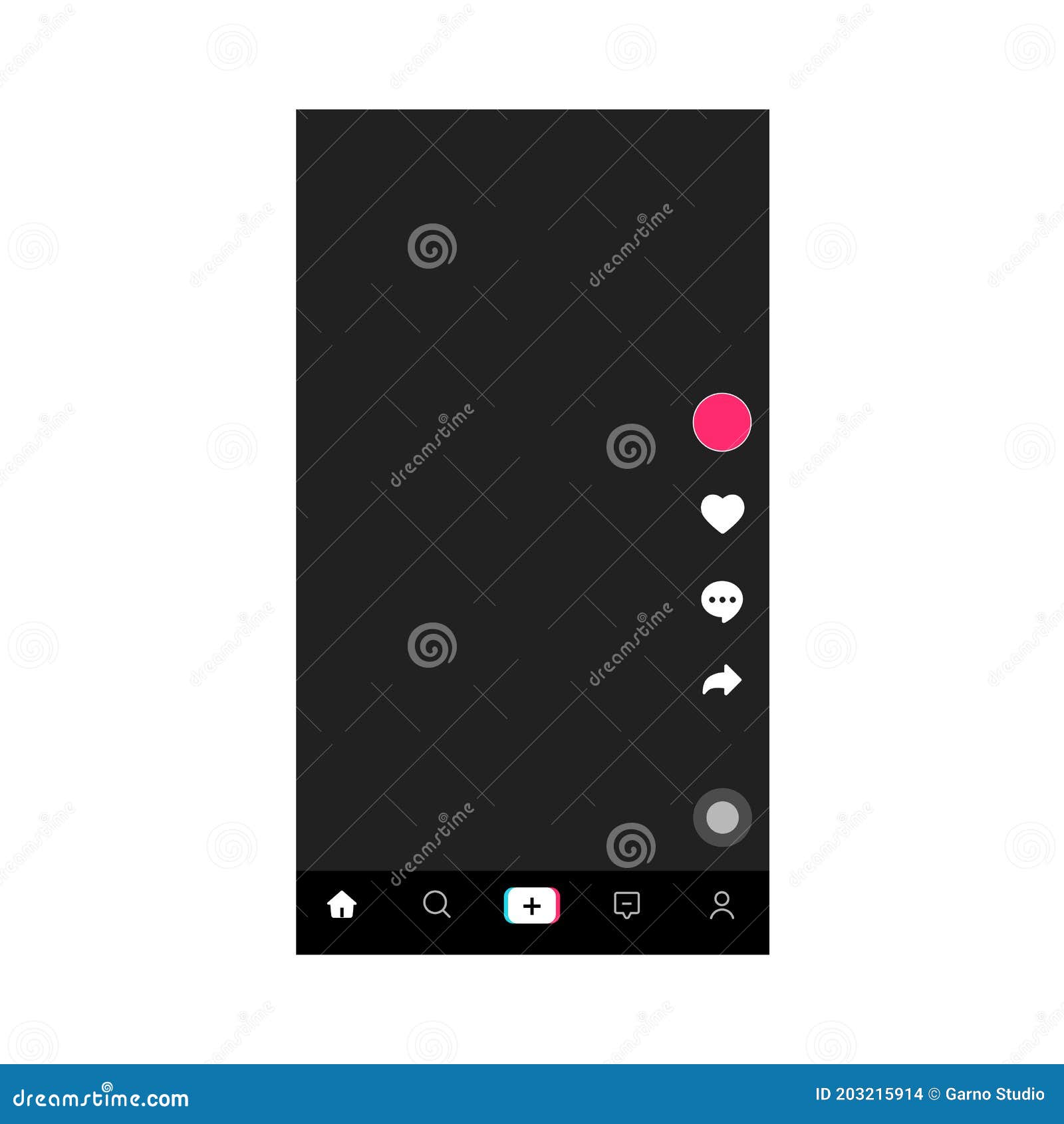 TikTok Video Meeting App Concept Interface Stock Vector - Illustration ...