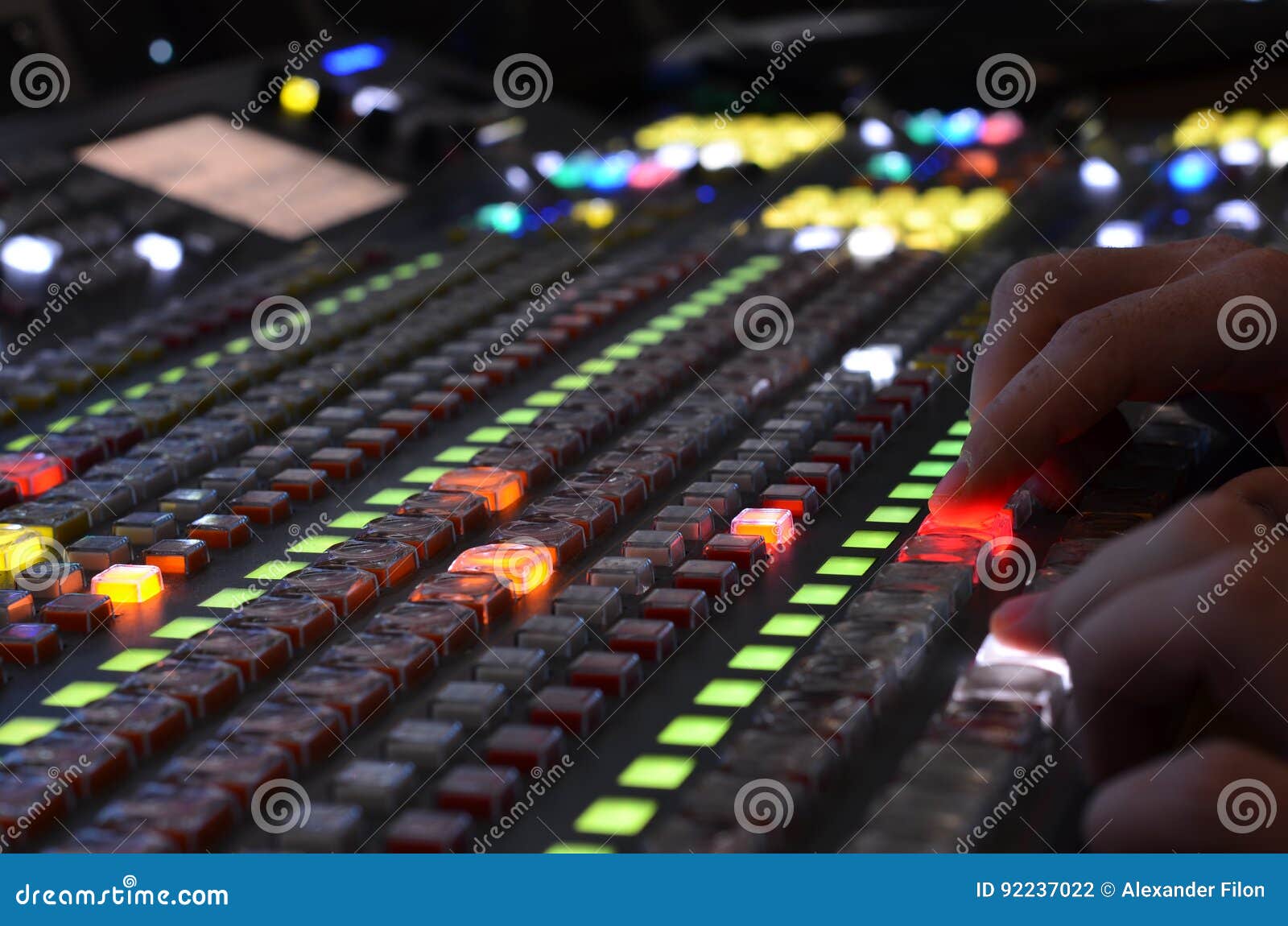 Video mixer stock photo. Image of board, equipment, desk - 92237022