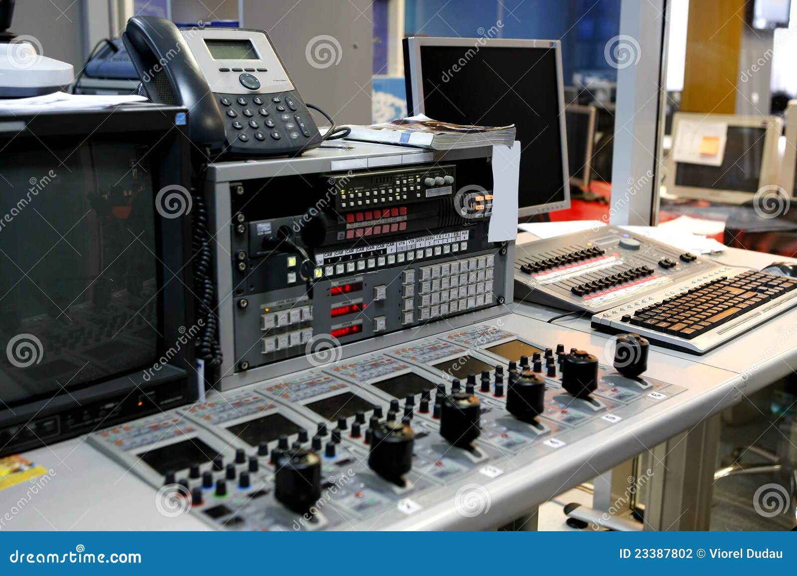 Video mixing desk stock photo. Image of console, equipment - 23387802