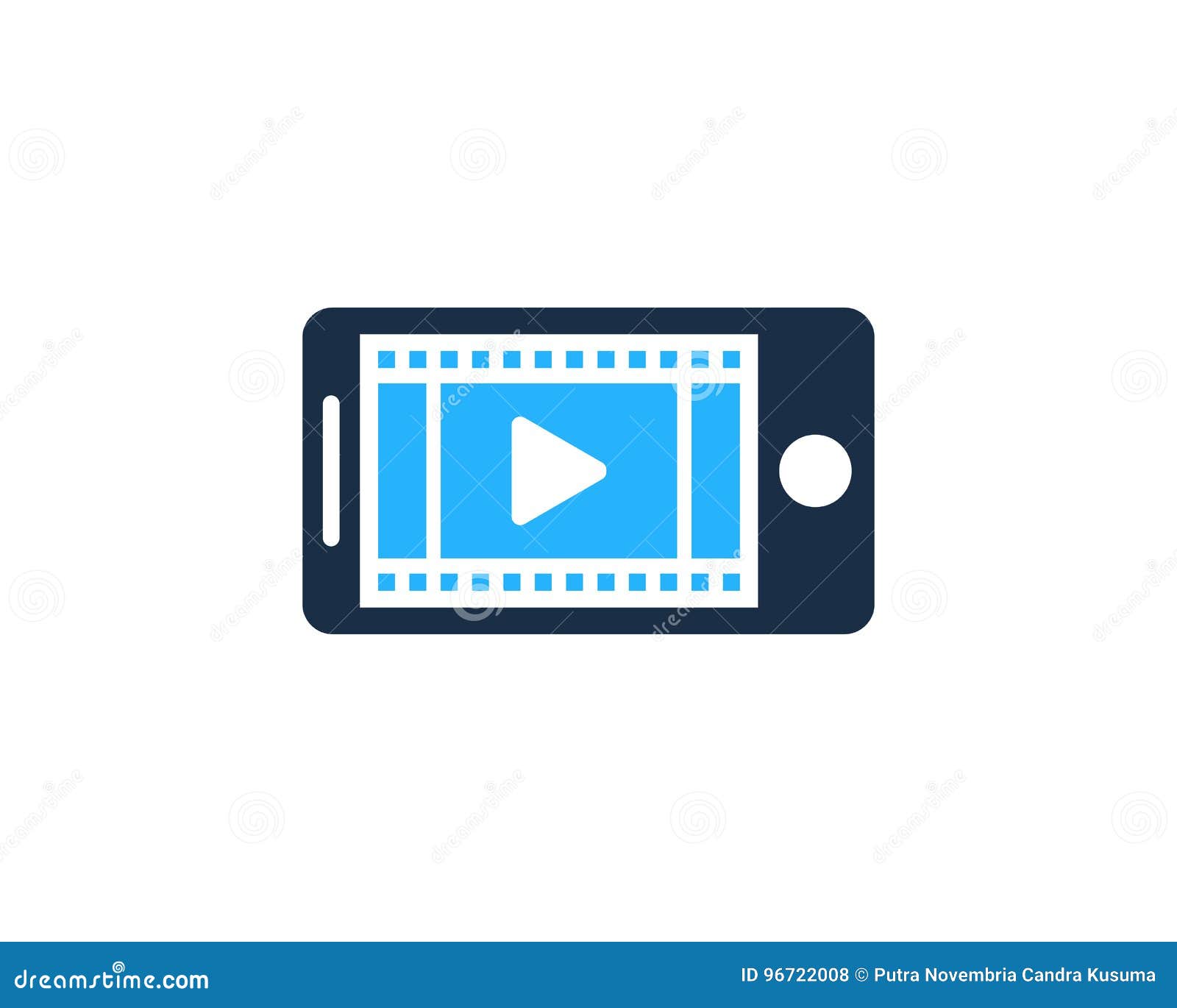 Video Mobile Phone Icon Logo Design Element Stock Vector - Illustration ...