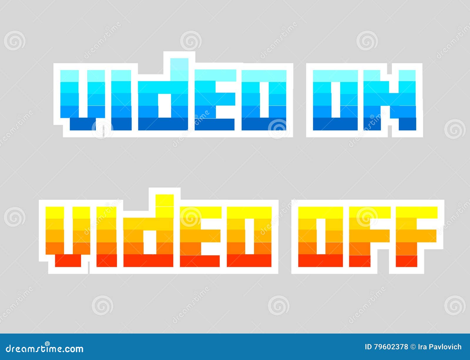 Video on off Grey stock vector. Illustration of button - 79602378