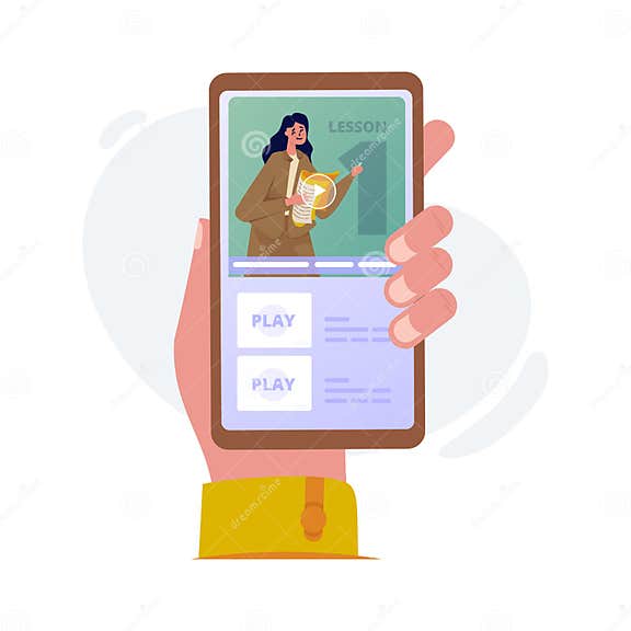 Video Online Learning Illustration Stock Vector - Illustration of ...