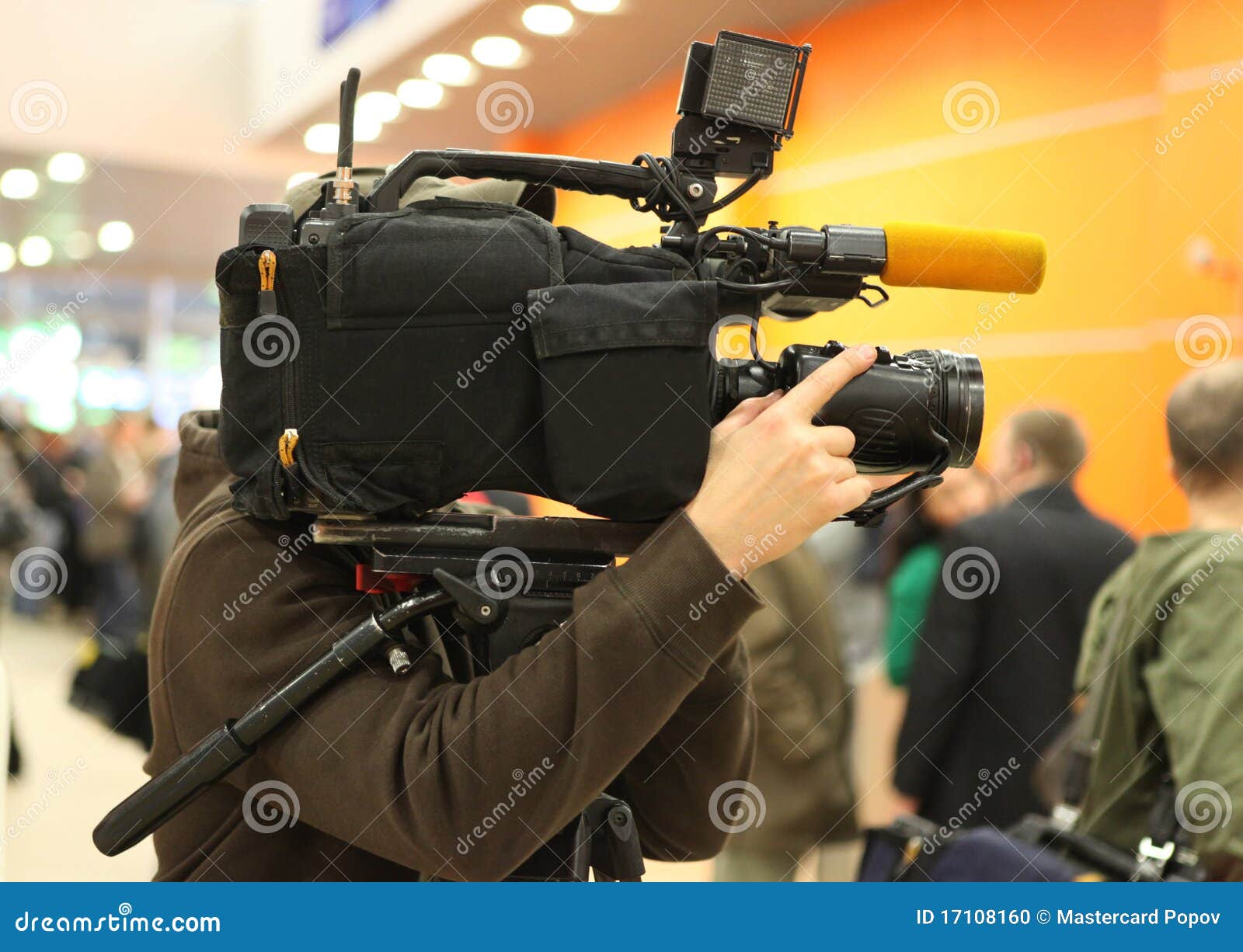 Video operator stock photo. Image of journalist, hand - 17108160
