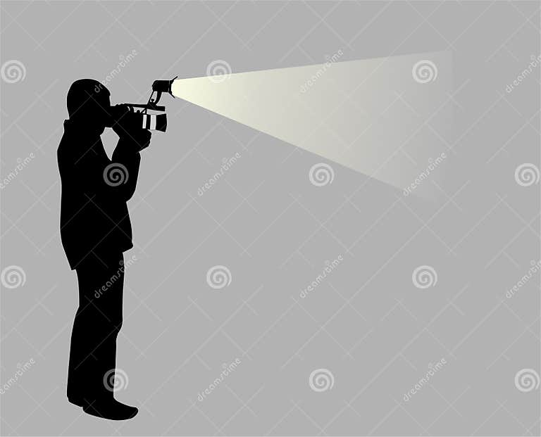 Video-operator stock vector. Illustration of filming, looking - 785085