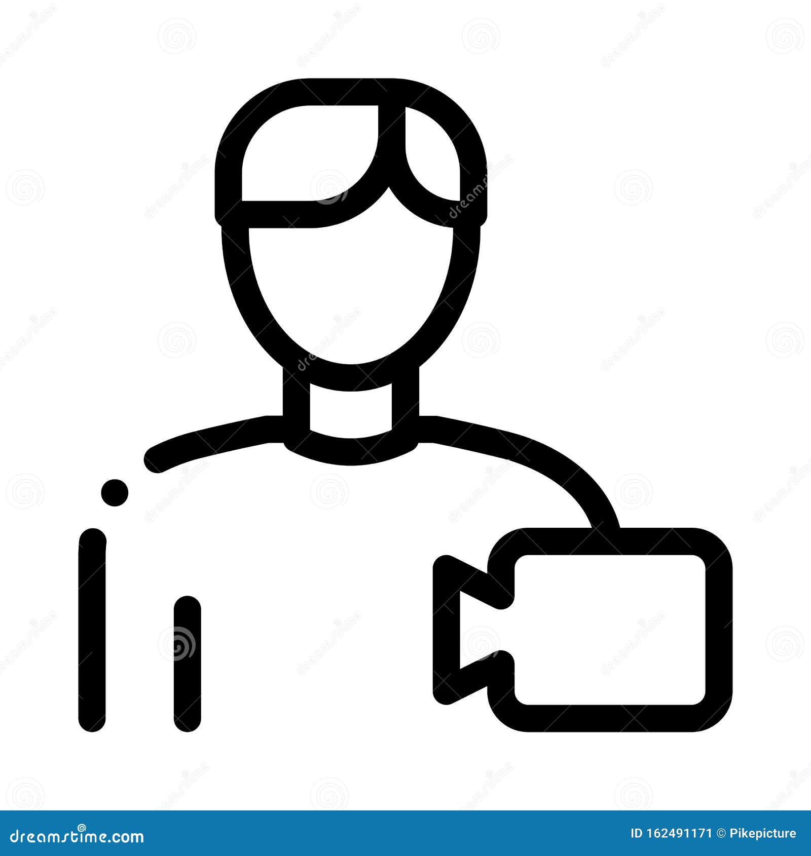 Video Operator Human Talent Icon Vector Illustration Stock Vector ...