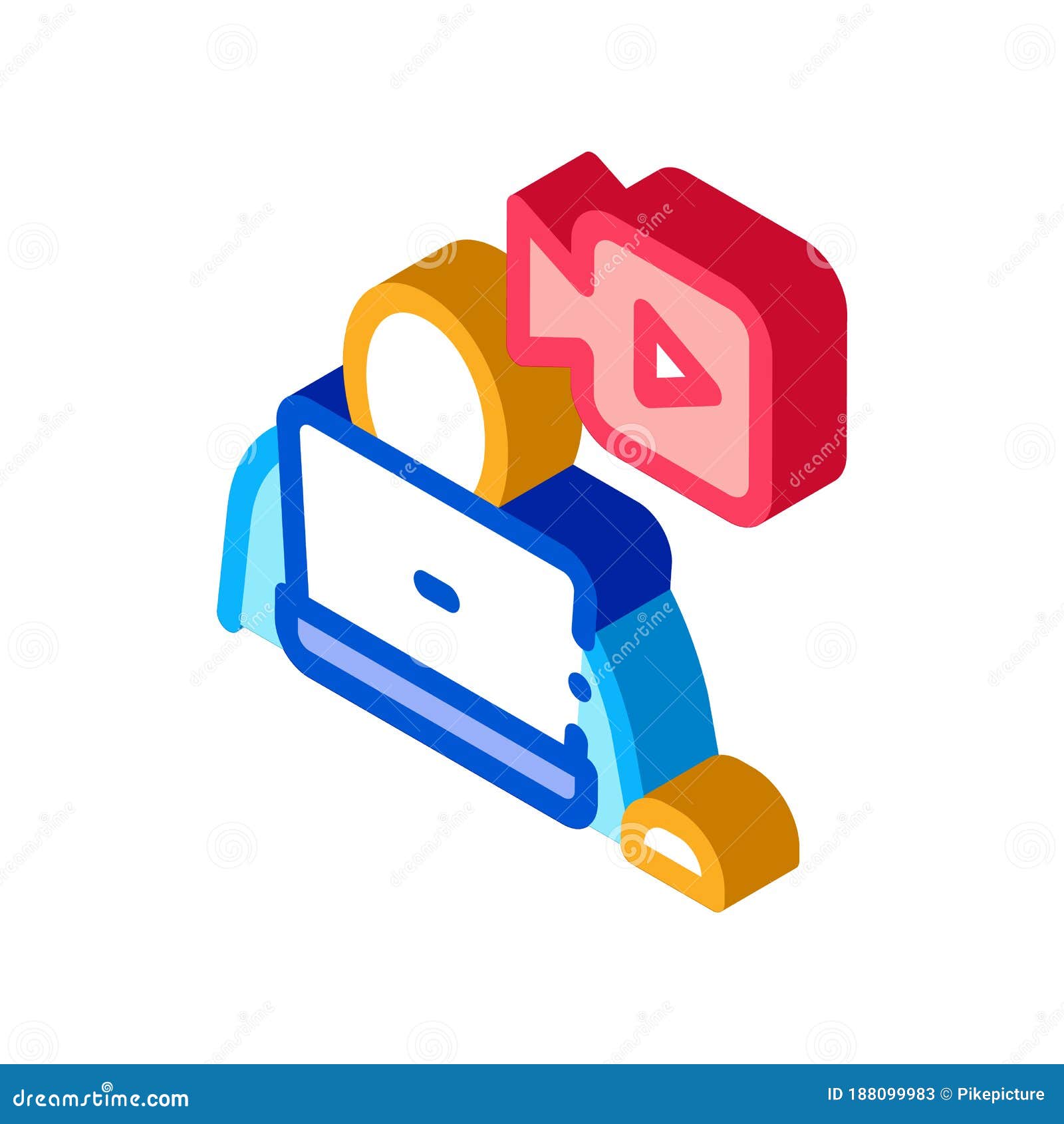 Video Operator Isometric Icon Vector Illustration Stock Vector ...