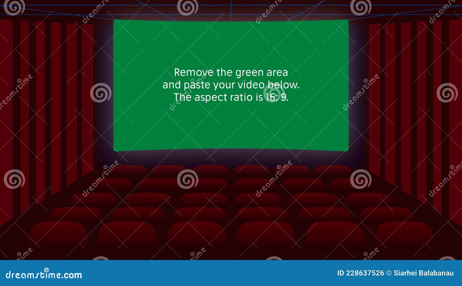 Video Overlay. Cinema Hall. Template, Layout with a Transparent Screen ...