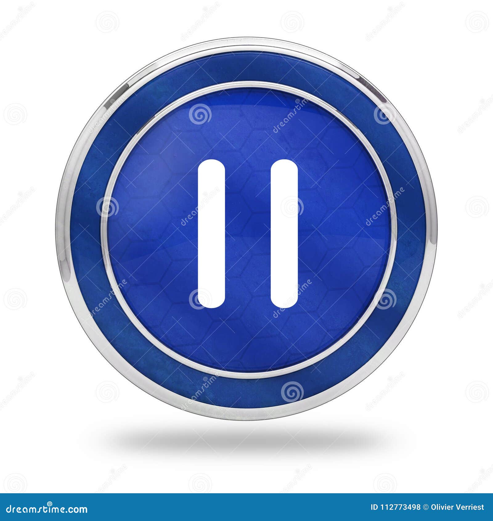 Video pause button 3D stock illustration. Illustration of reflection ...