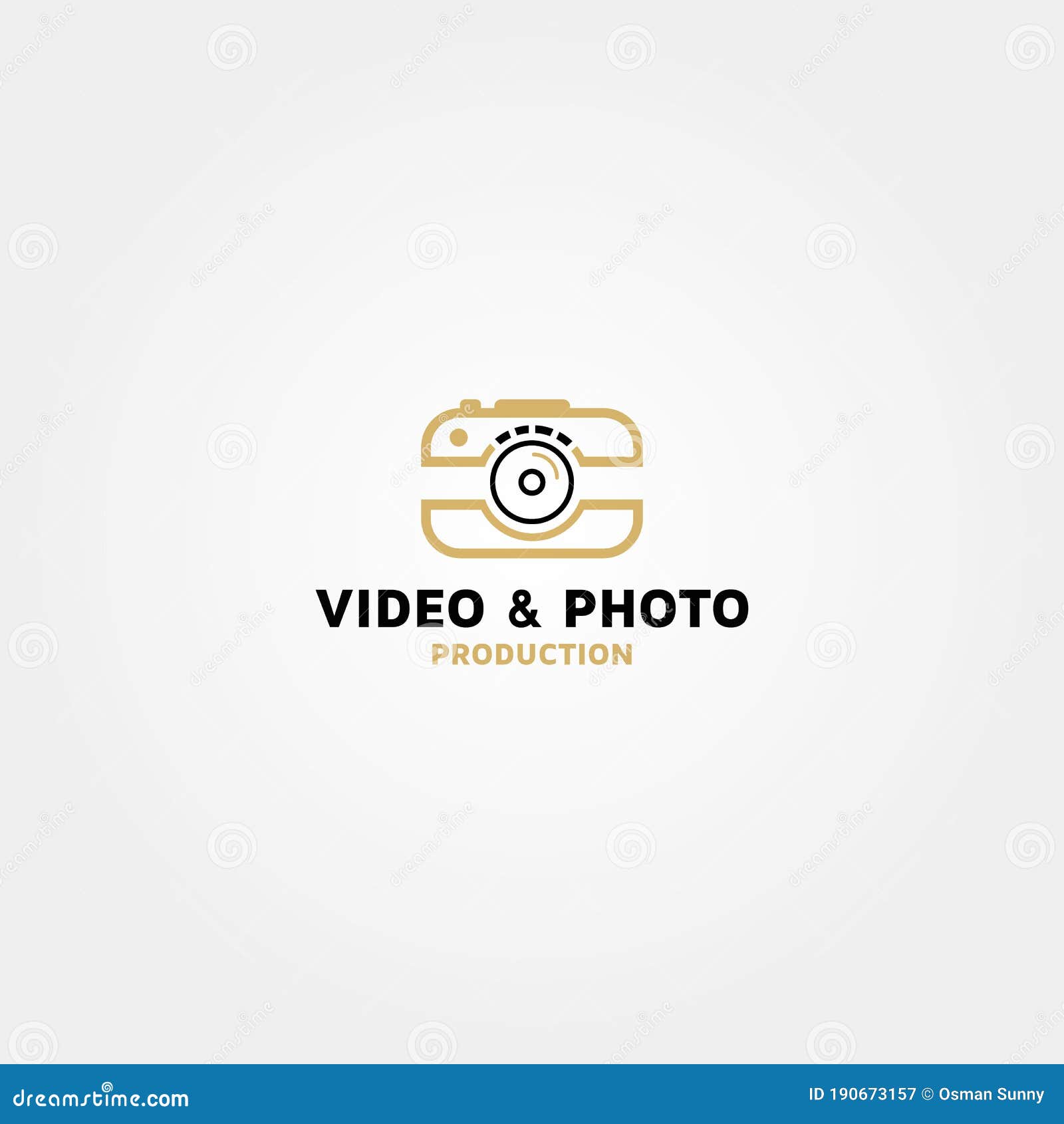 Video & Photo Production Vector Logo Design Stock Vector - Illustration ...