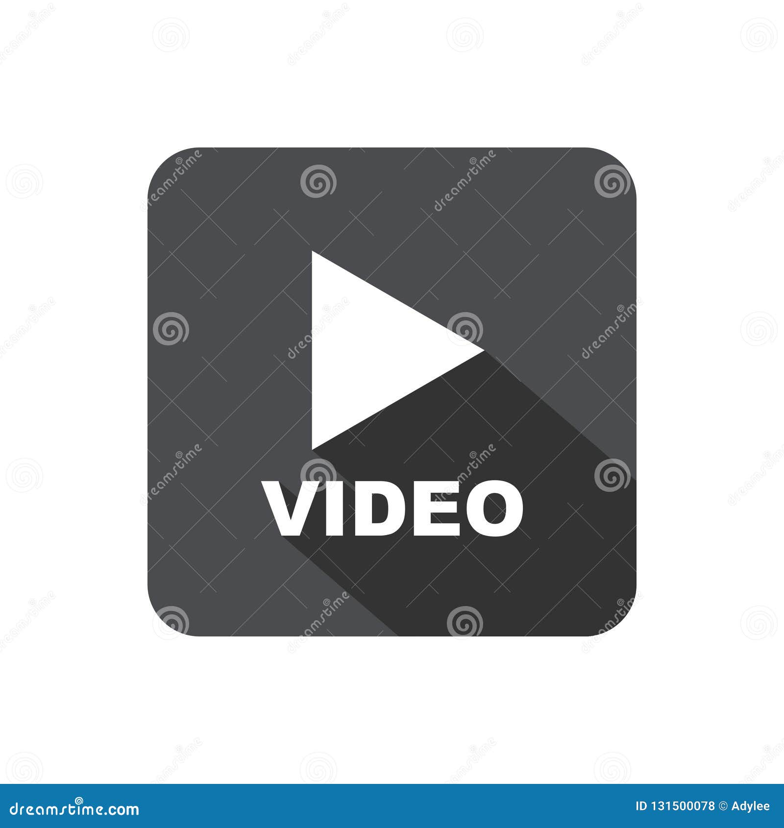 Video Play Button with Shadow Stock Photo - Illustration of icon, clip ...